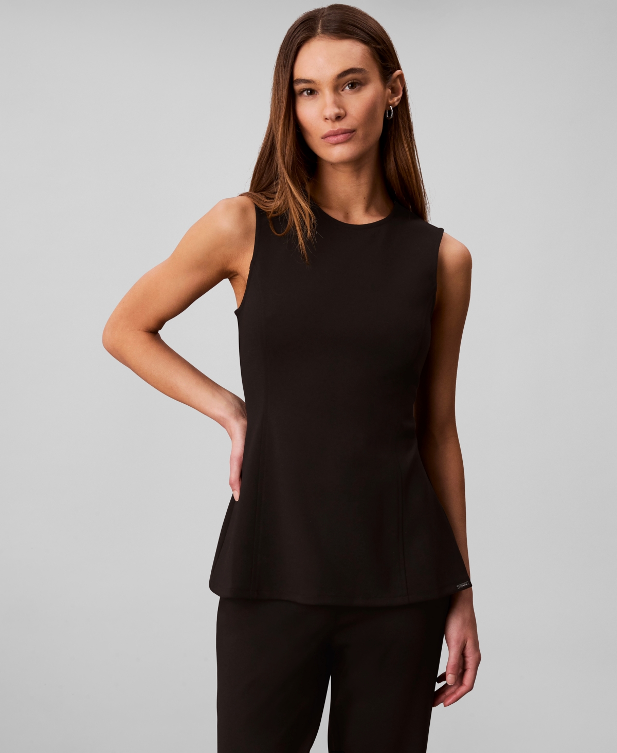 Click here for Calvin Klein Womens Crewneck Top - Black prices