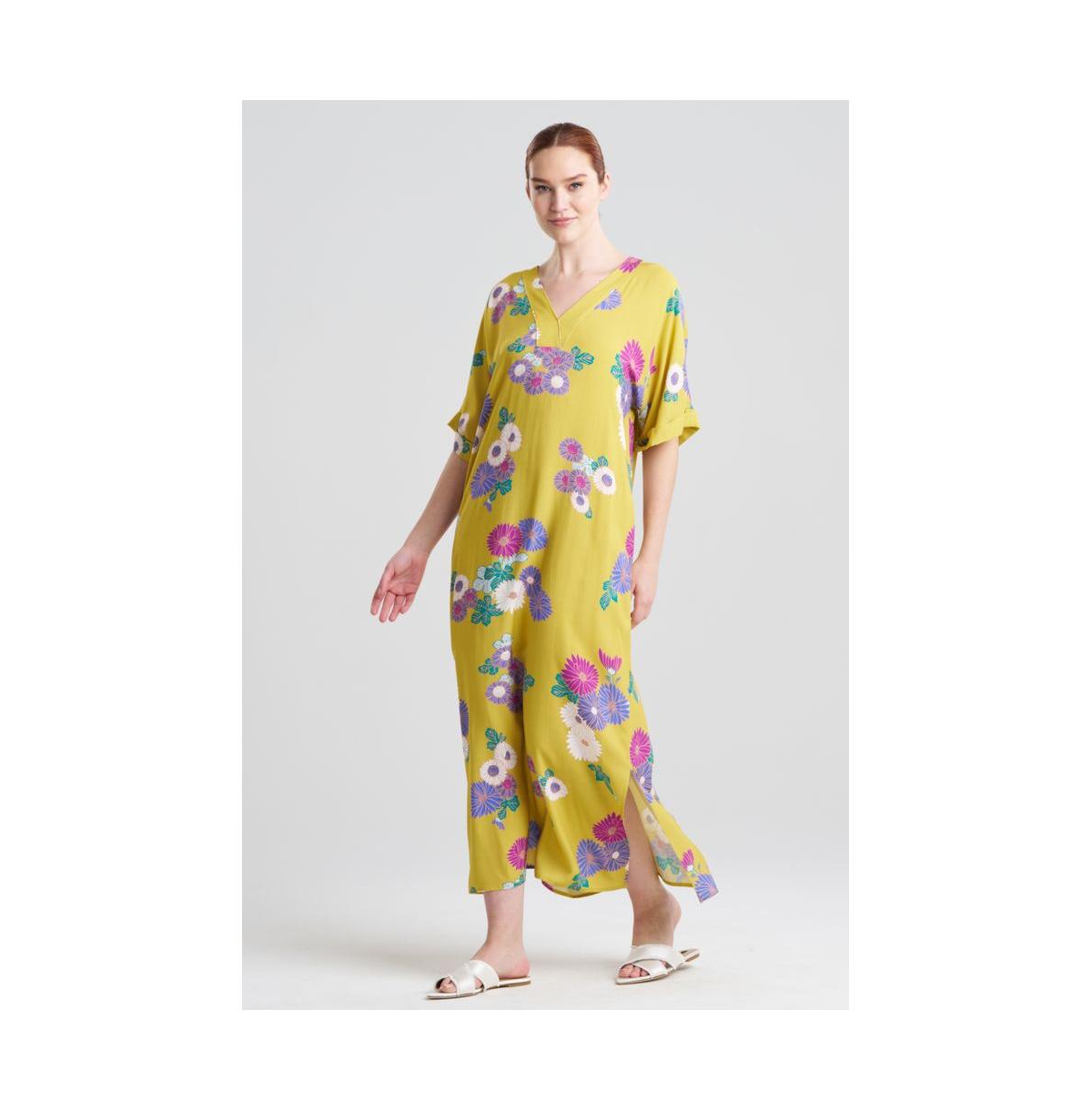 Click here for Natori Womens Kiku - Challis Dolman Sleeve Caftan... prices