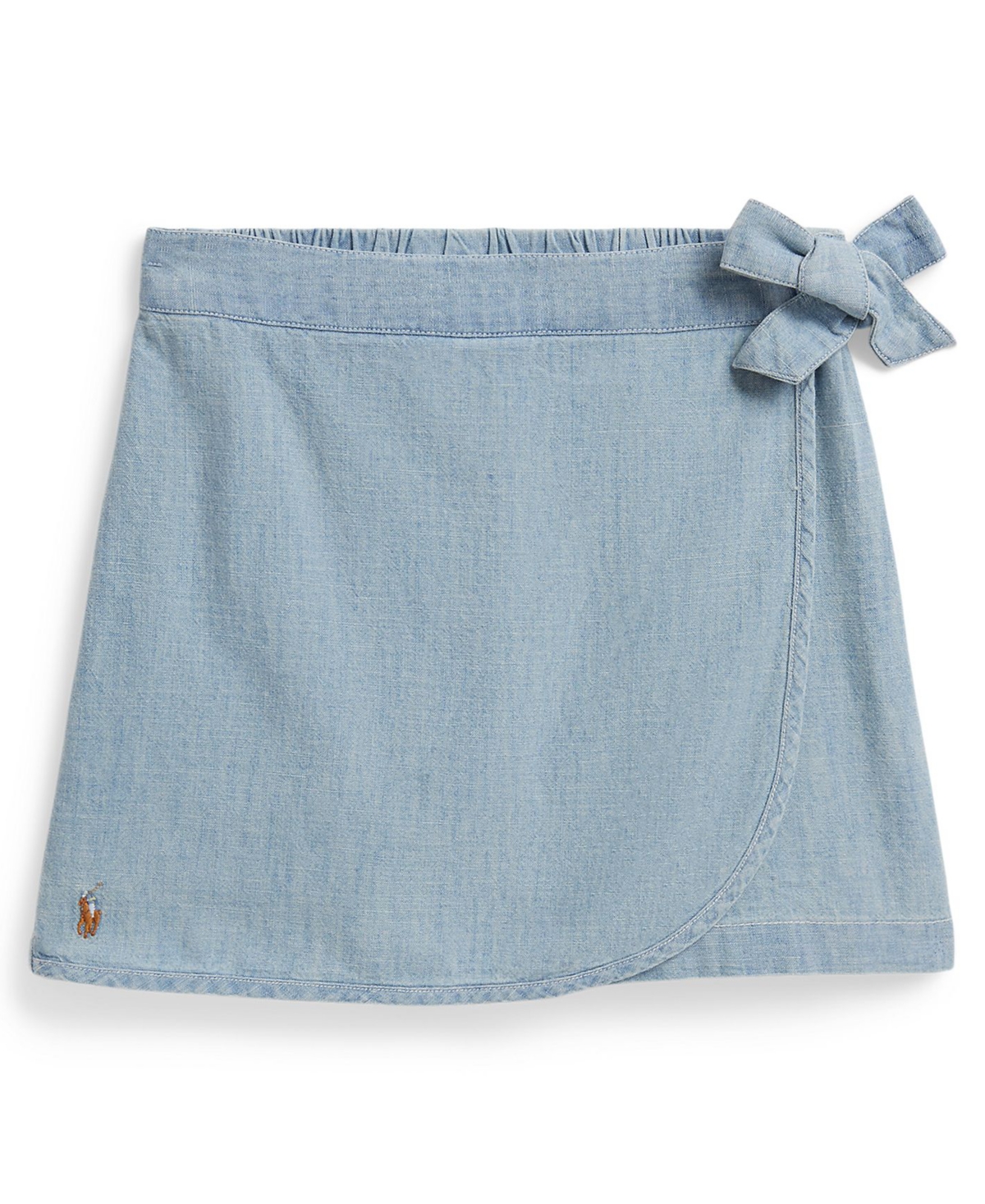 Click here for Polo Ralph Lauren Girls 2T-6X Chambray Faux-Wrap S... prices