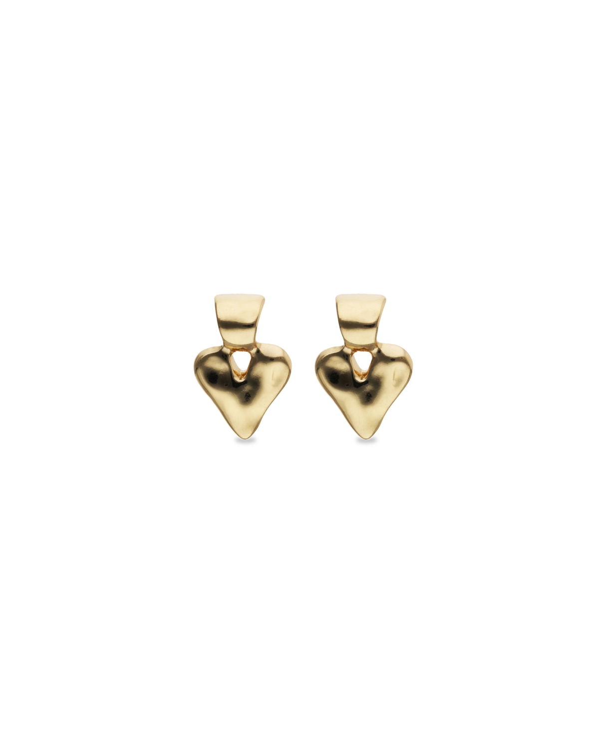 Click here for Unode50 18K Gold Plated Heart Shaped Earrings - Go... prices