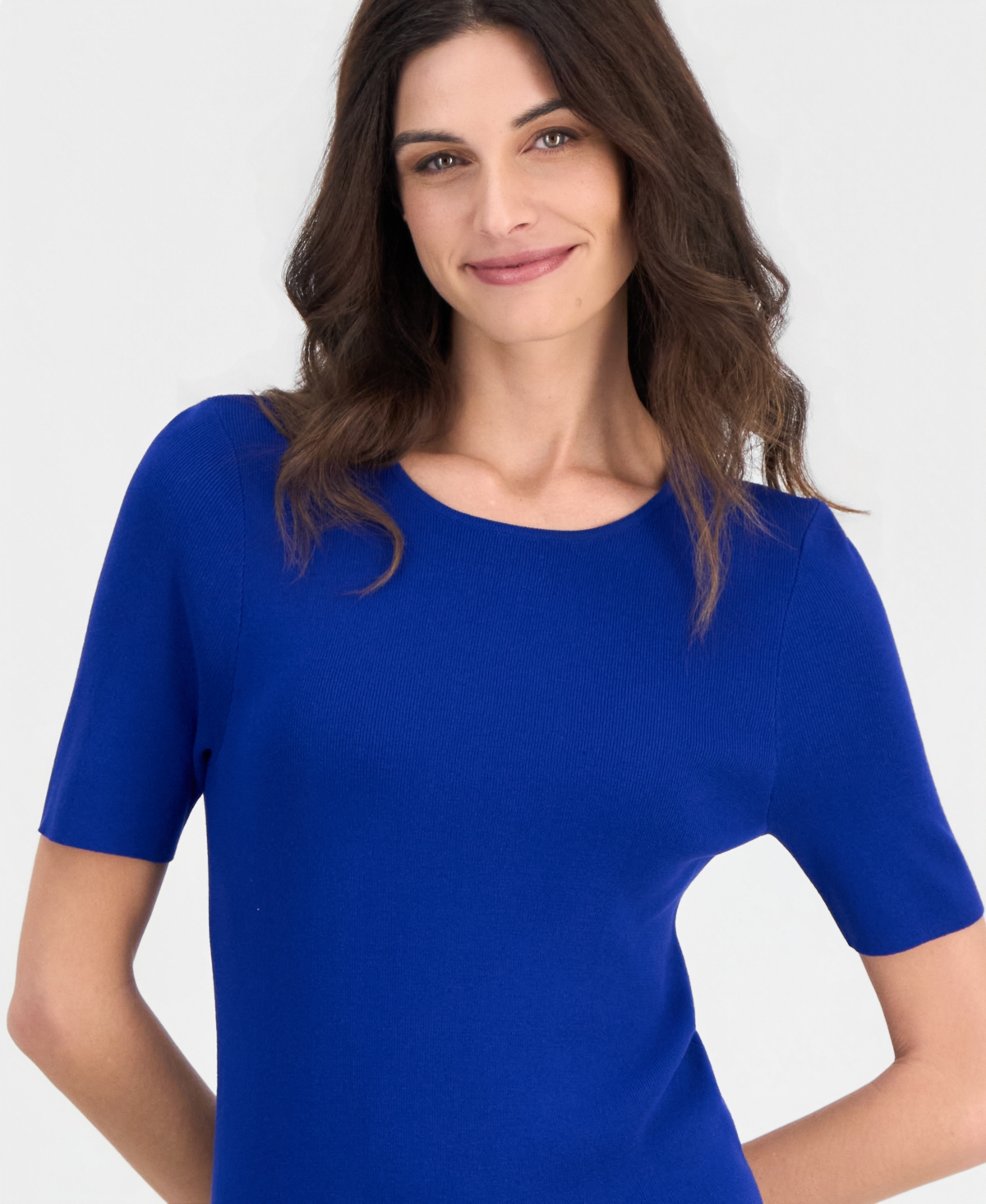 Click here for Tahari Asl Womens Short-Sleeve Sweater T-Shirt - C... prices