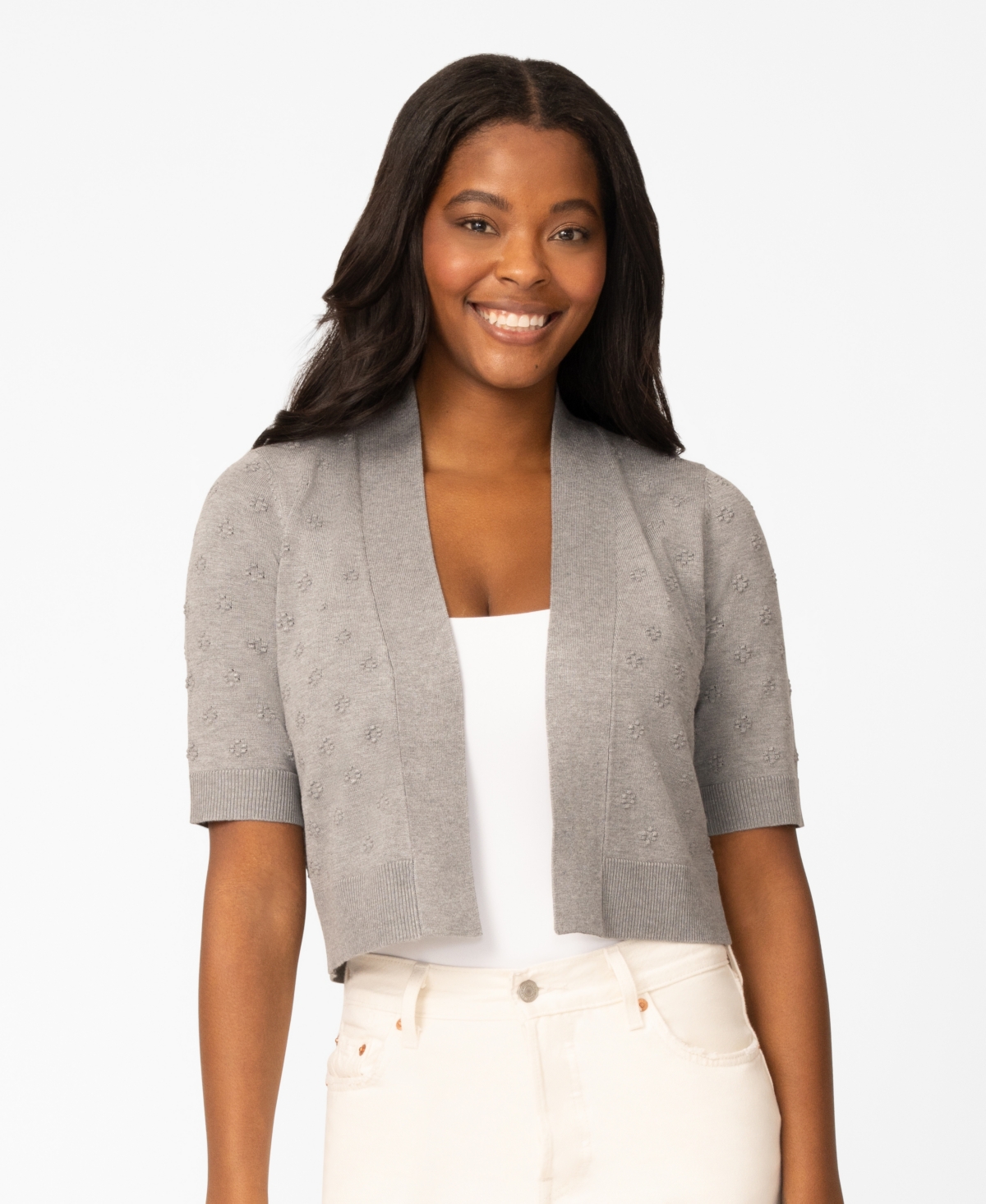 Click here for Melissa Paige Womens Floral Texture Sweater  Macys... prices