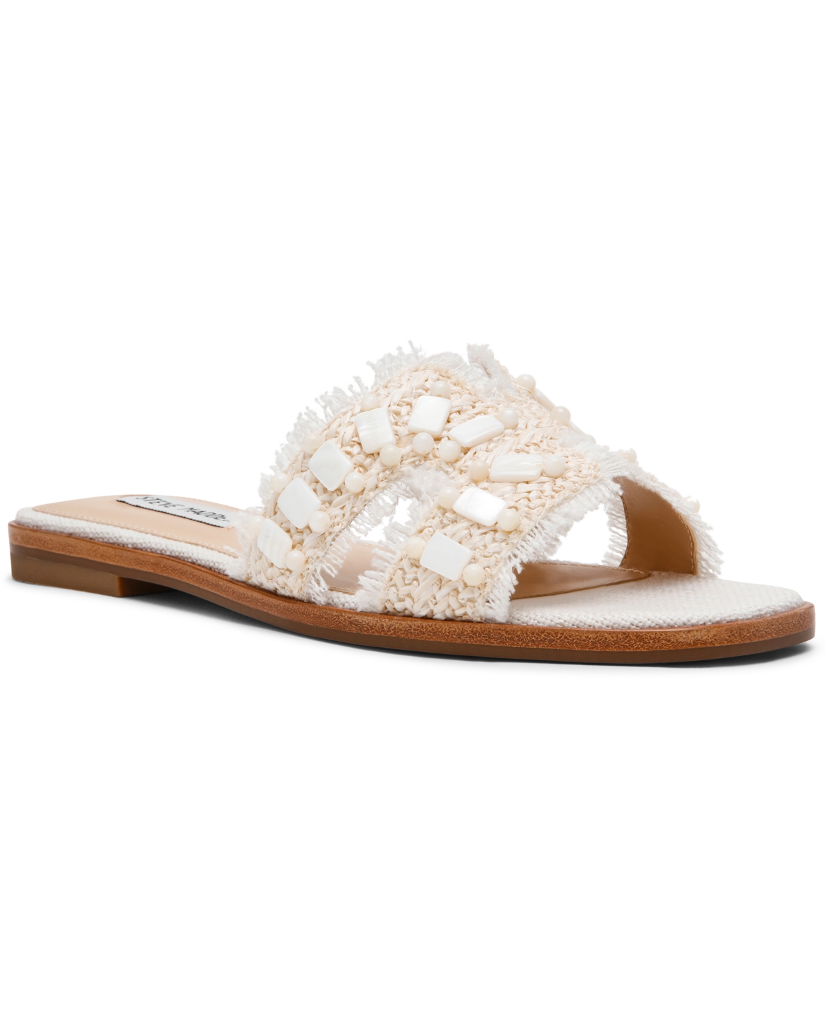 Click here for Steve Madden Womens Hadyn-Shell Slip-On Slide Sand... prices