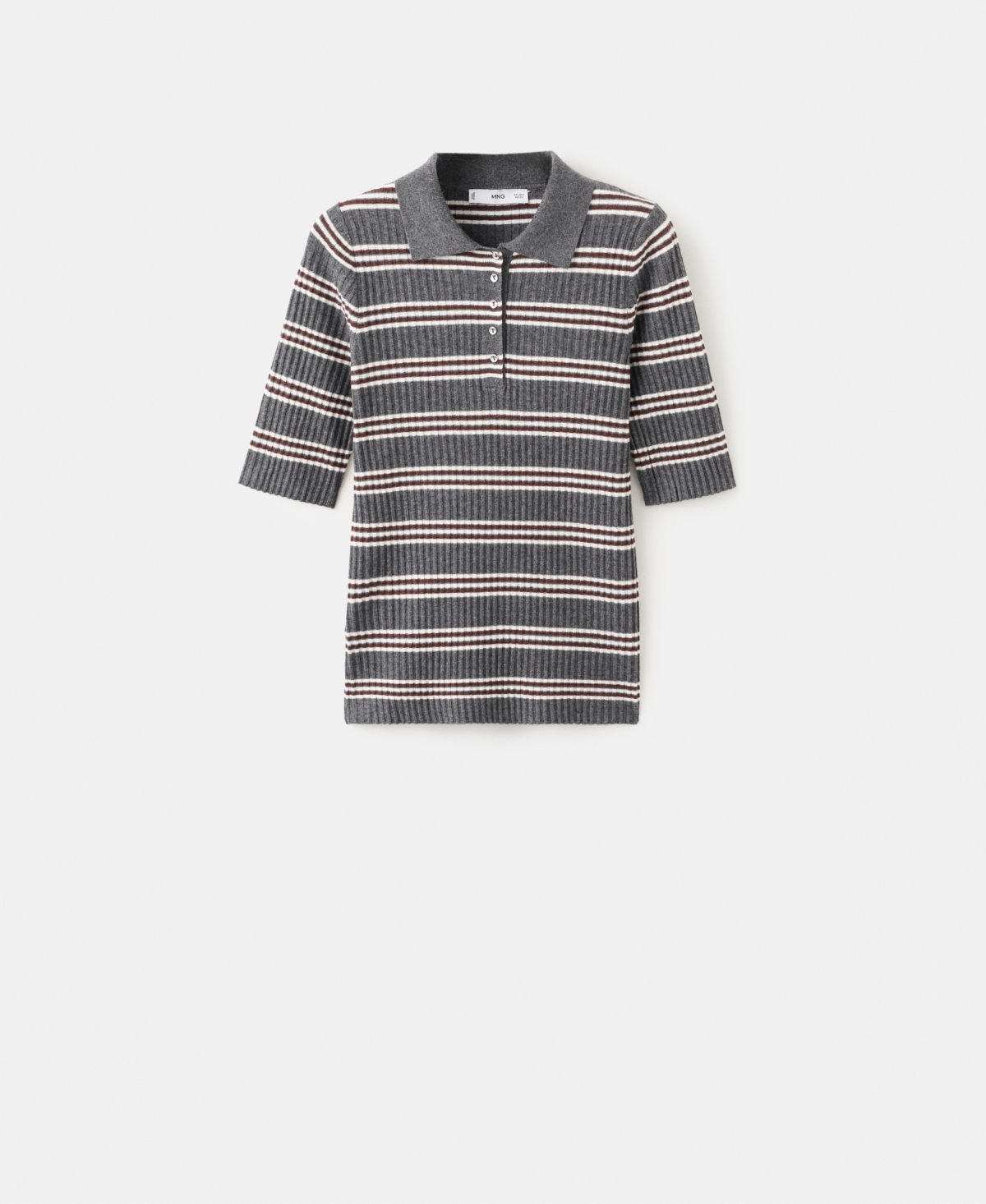 Click here for Mango Womens Striped Ribbed-Knit Sweater - Medium... prices