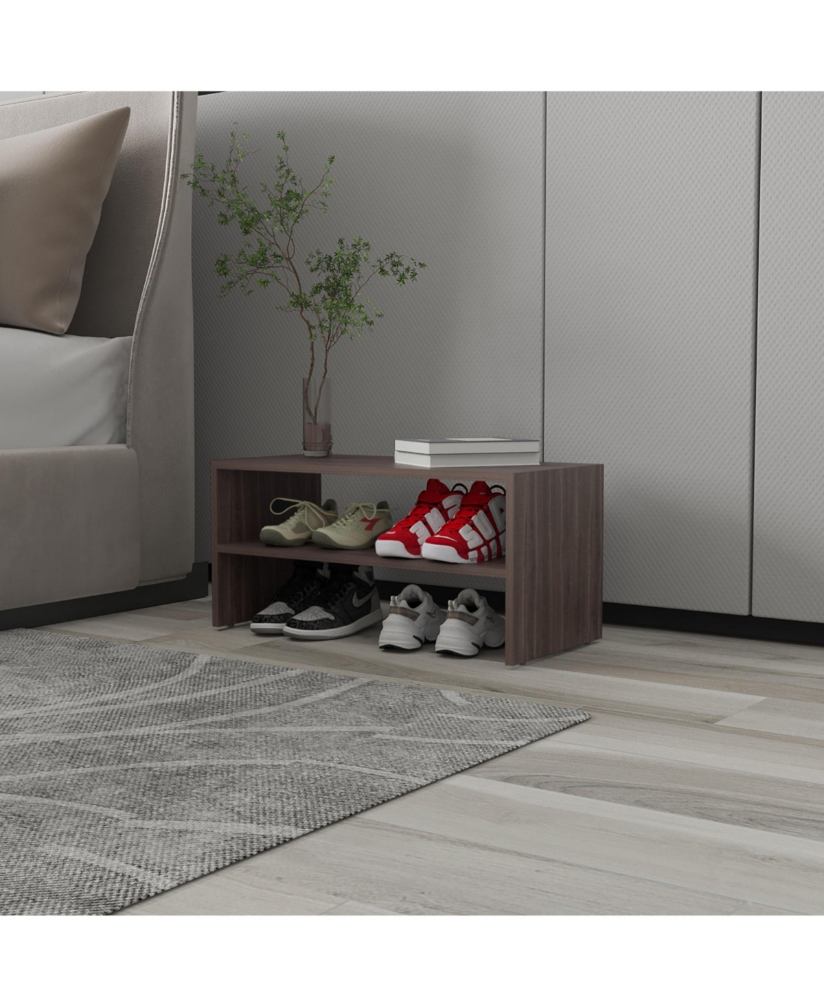 Click here for Fm Furniture Norris shoe rack in melamine with 2 s... prices