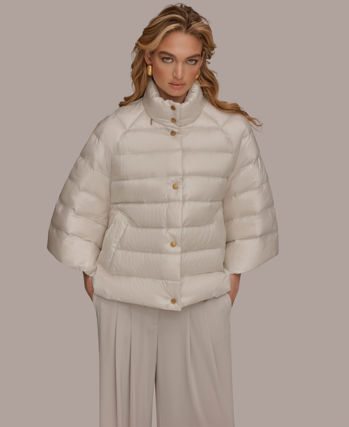 Click here for Donna Karan New York Womens Stand-Collar Down Puff... prices