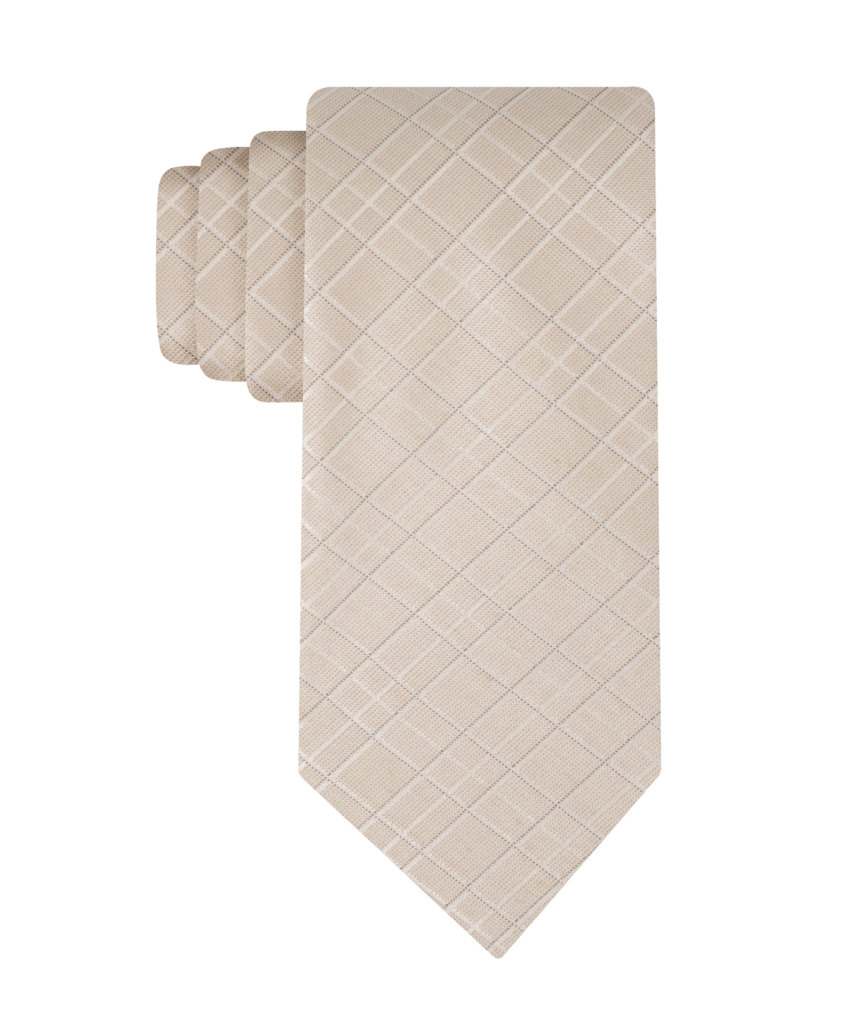 Click here for Calvin Klein Mens Larson Plaid Tie - Oatmeal prices