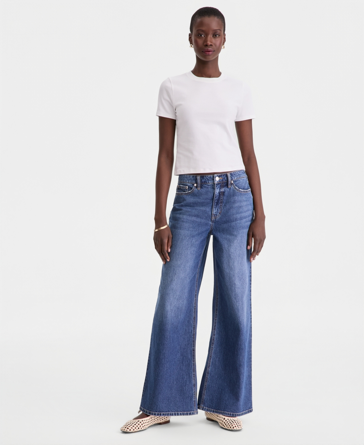 Click here for On 34th Womens Berkeley High-Rise Wide-Leg Jeans... prices