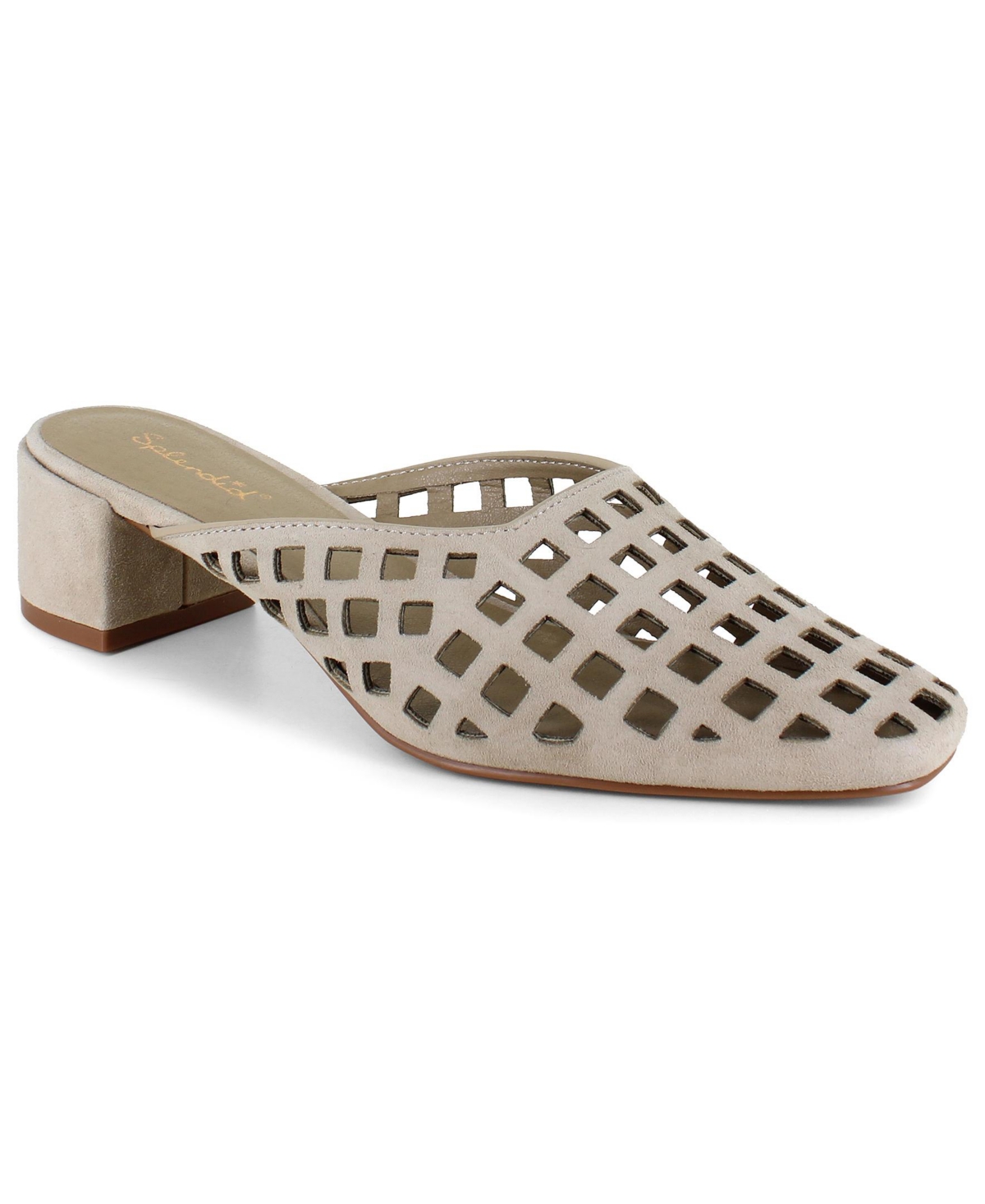 Click here for Splendid Womens Ria Heeled Laser Cut Mule - beige prices