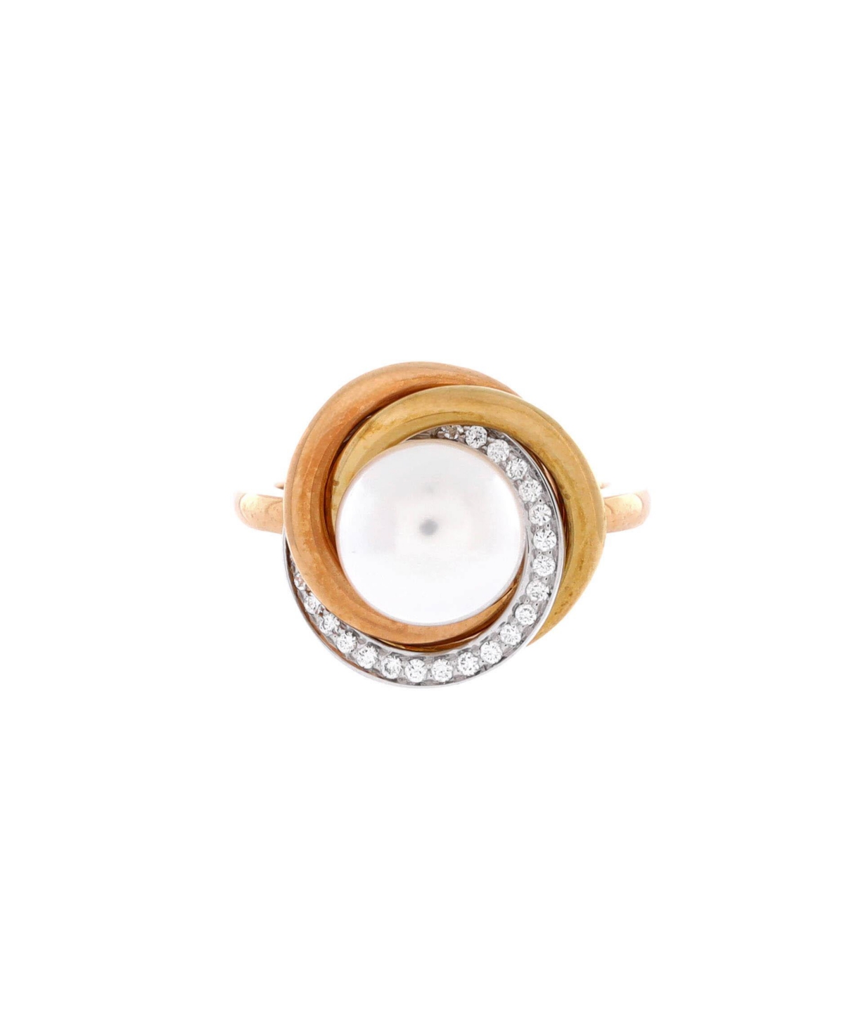 Click here for Pre-Owned Cartier Trinity Pearl Ring - 18k tri col... prices