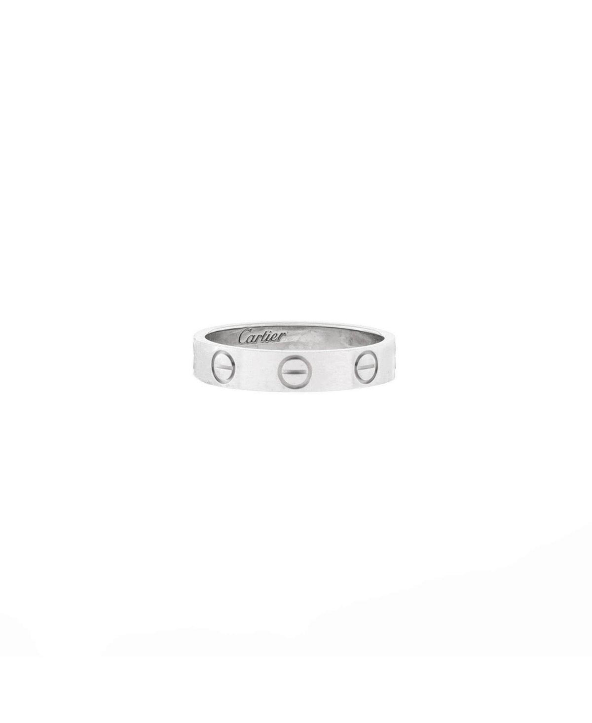 Click here for Pre-Owned Cartier Love Wedding Band Ring - Platinu... prices