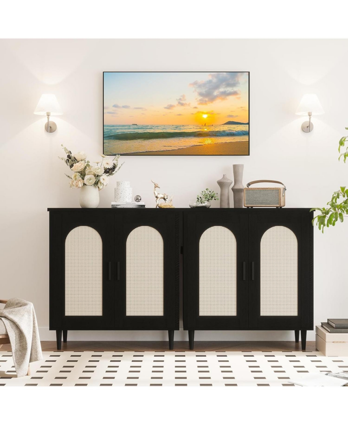 Click here for gaomon Set of 2 Rattan Sideboard Buffet Cabinet wi... prices