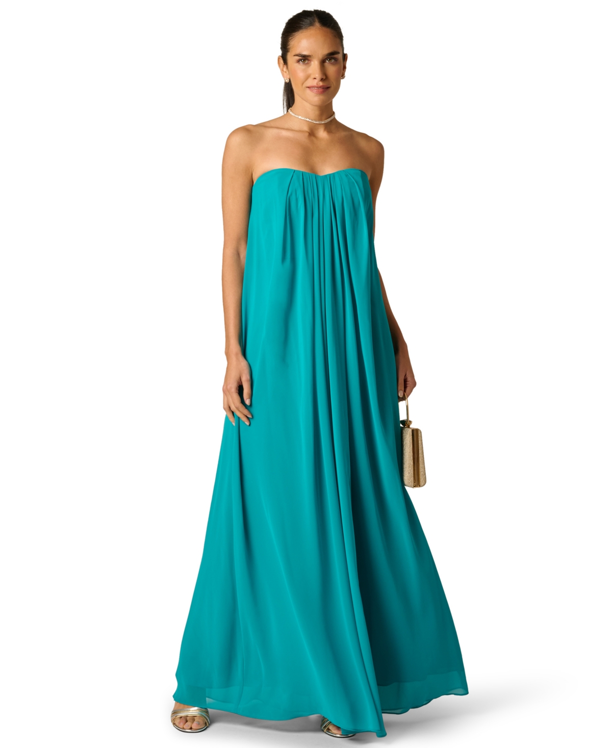 Click here for Adrianna Plus Size Strapless Ball Gown - Turquoise prices