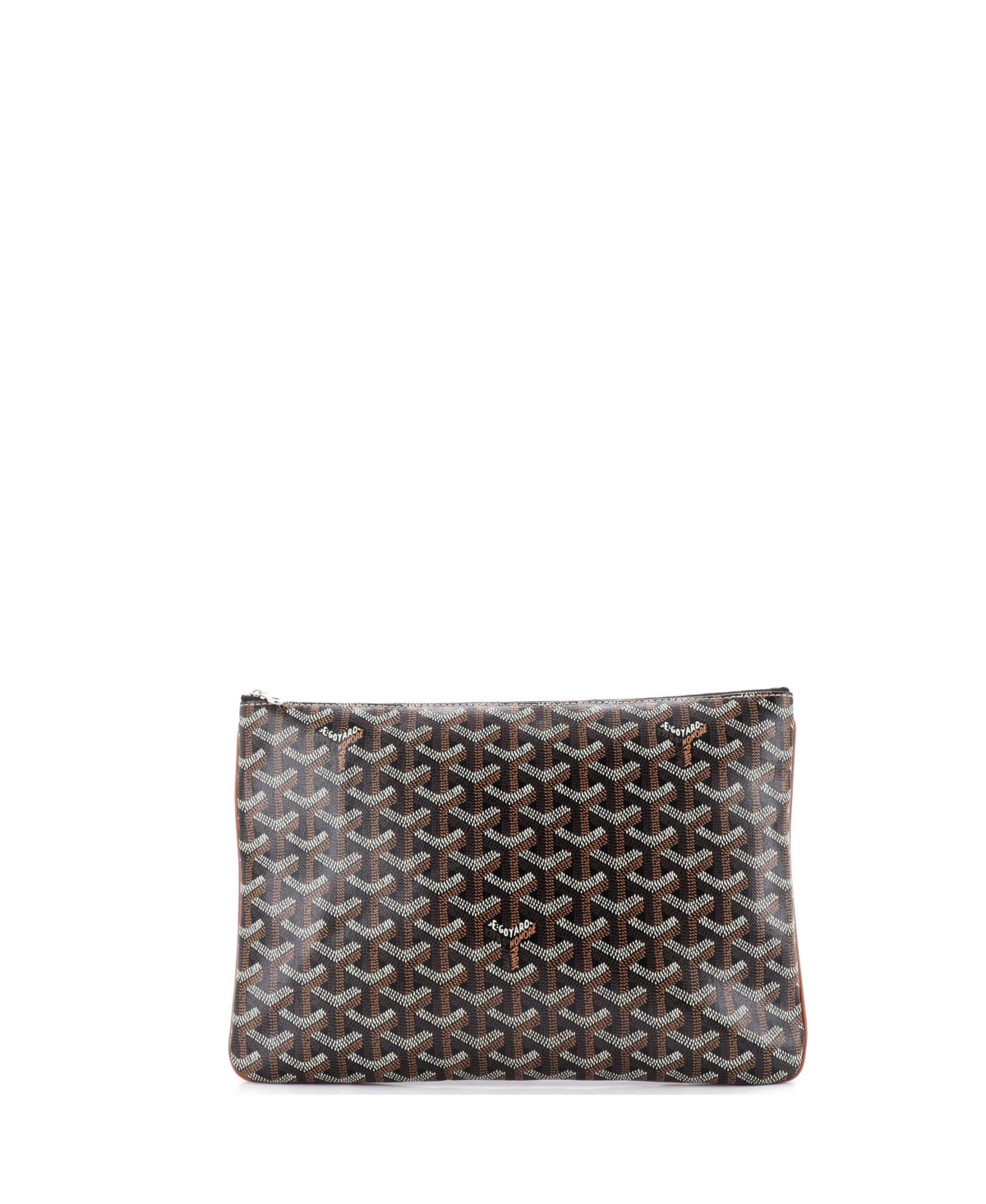 Click here for Pre-Owned Goyard Mm Senat Zip Pouch Coated Canvas... prices