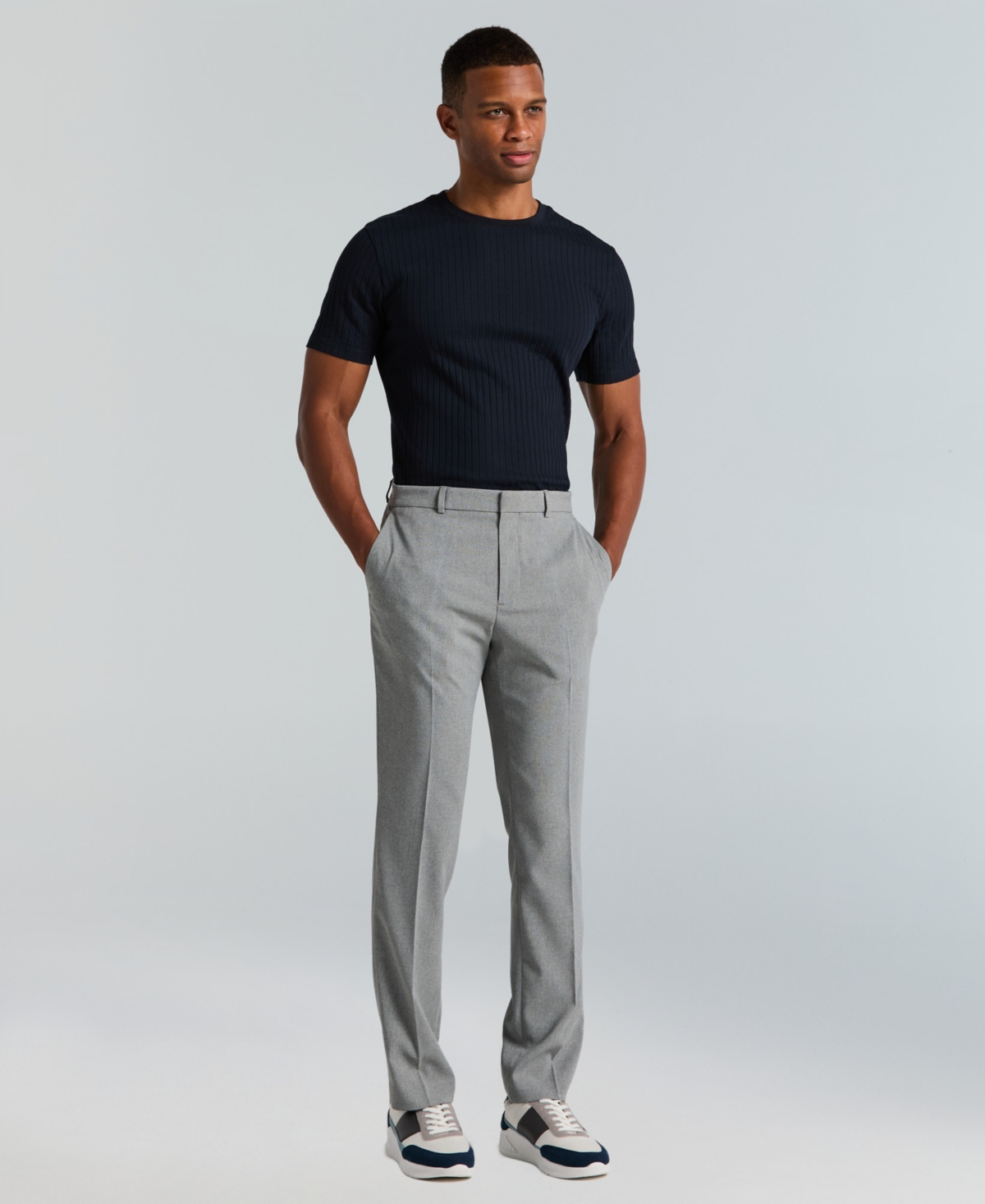 Click here for Perry Ellis Portfolio Mens Slim-Fit Gripper Waist... prices