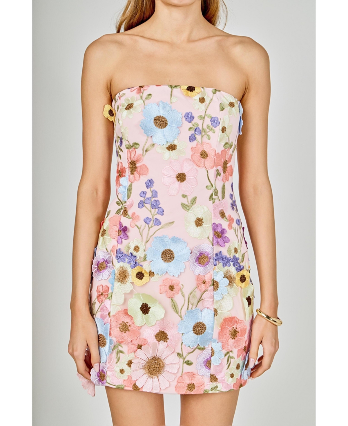 Click here for endless rose Womens Floral Embroidered Mini Dress... prices