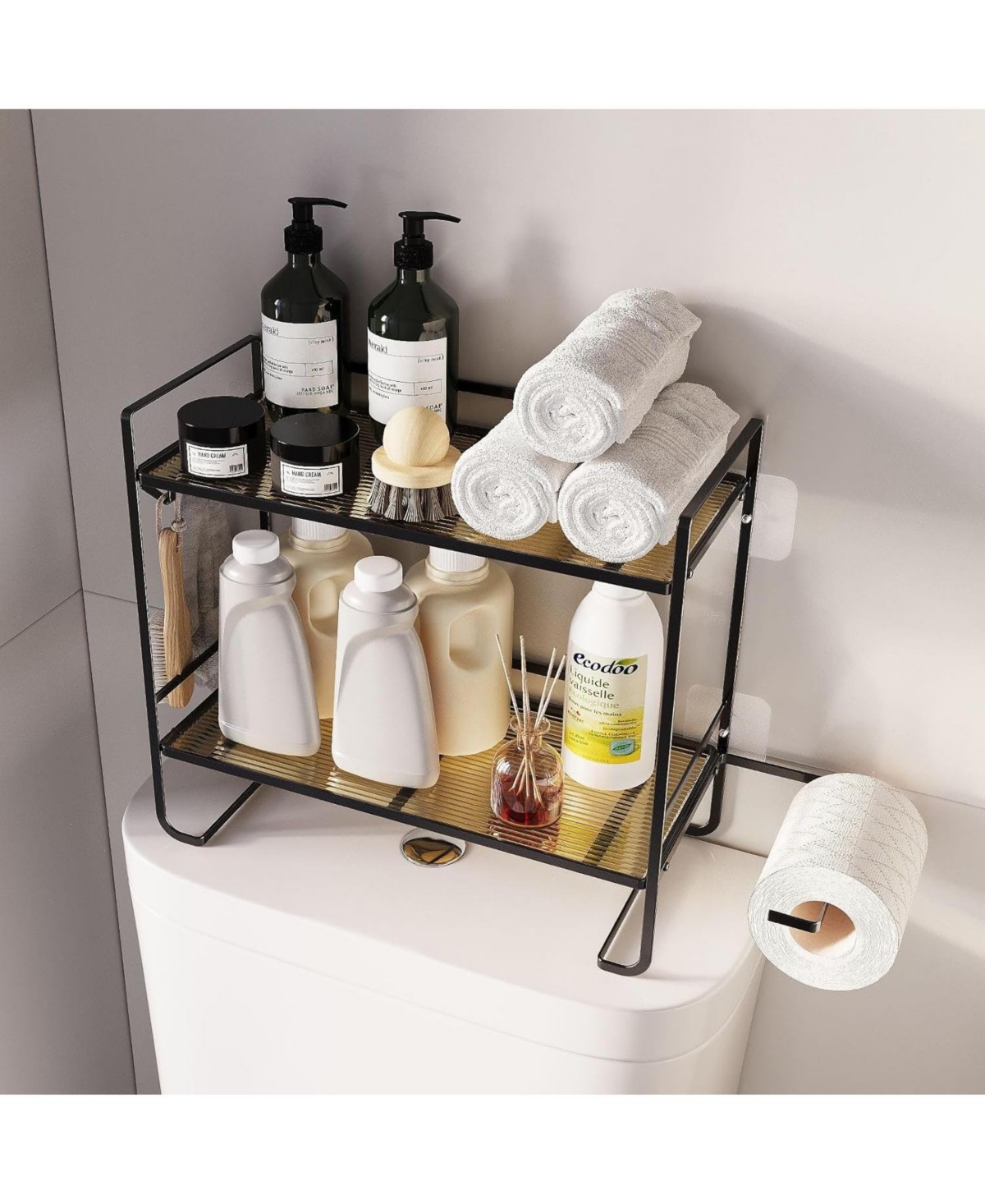 Click here for Homfan Over Toilet Storage Shelf  2-Tier Bathroom... prices