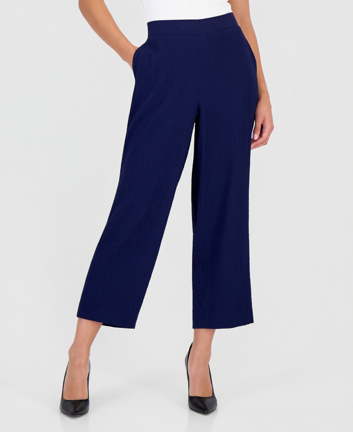 Click here for Anne Klein Essentials Petite Textured High Rise Pu... prices