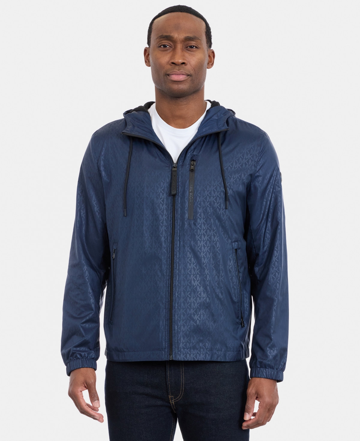 Click here for Michael Kors Mens Hooded Windbreaker Jacket - Midn... prices