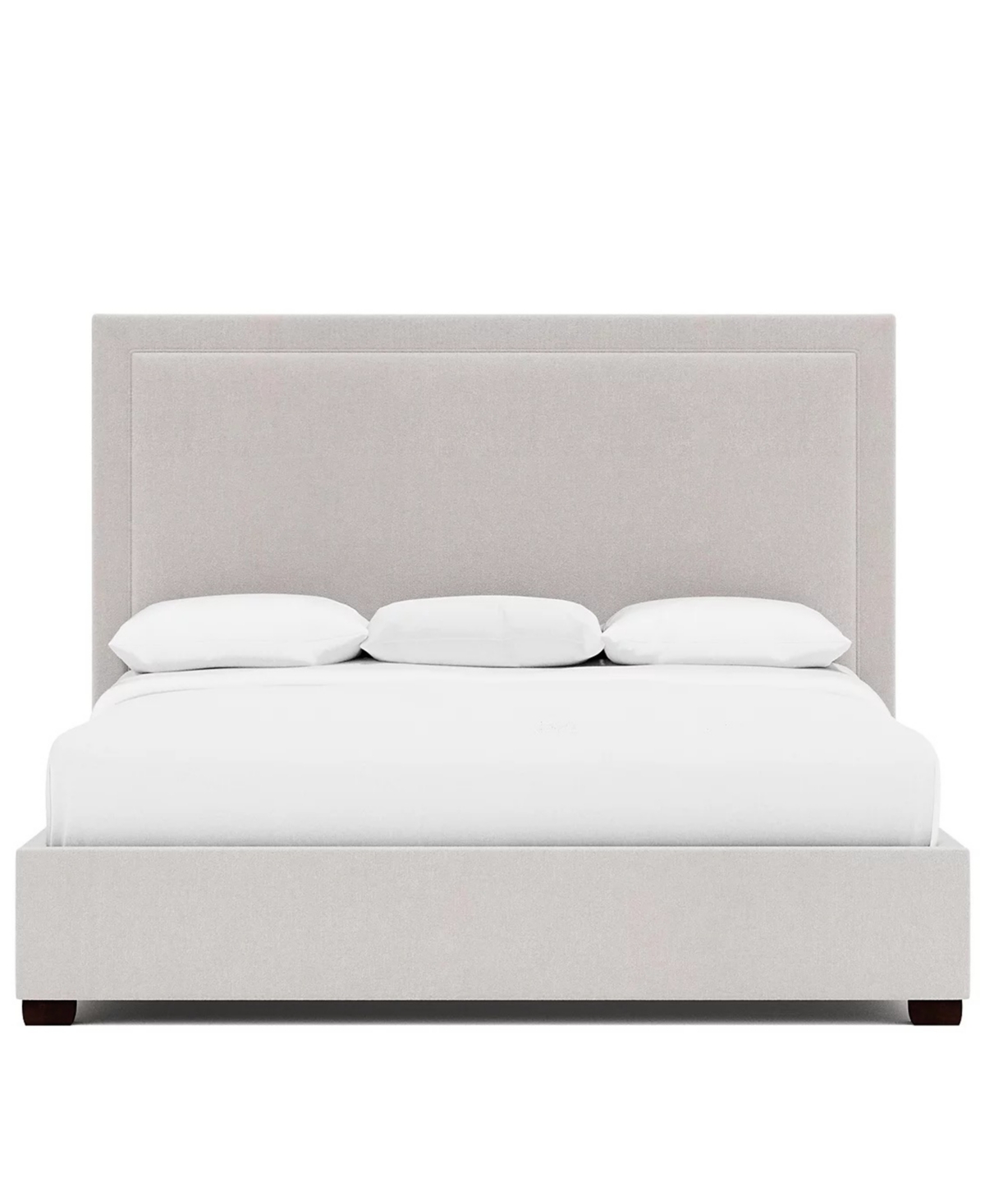 Click here for Morgan Queen Upholstered Bed - Light Gray prices