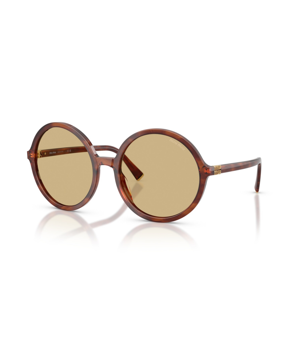 Click here for Miu Miu Womens Round Sunglasses  Mu B02S - Striped... prices