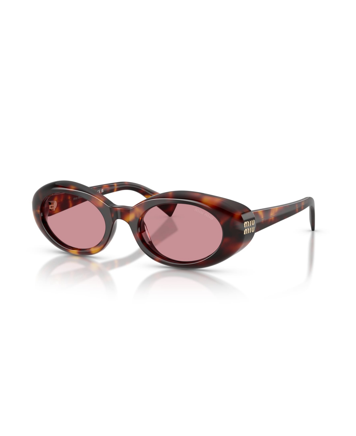 Click here for Miu Miu Womens Oval Sunglasses  Mu B09S - Havana prices
