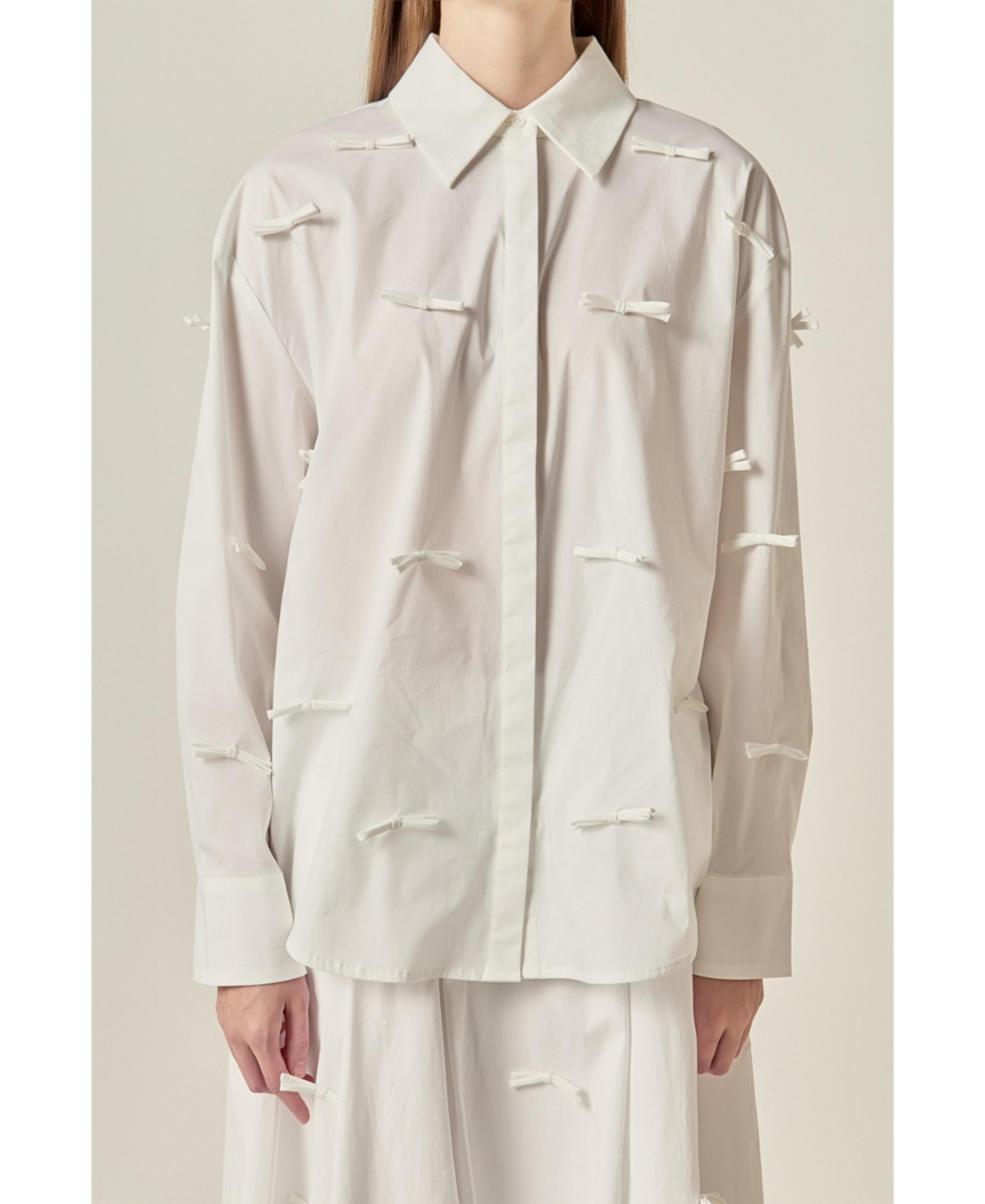 Click here for English Factory Womens Bow Detailed Drop Shoulder... prices