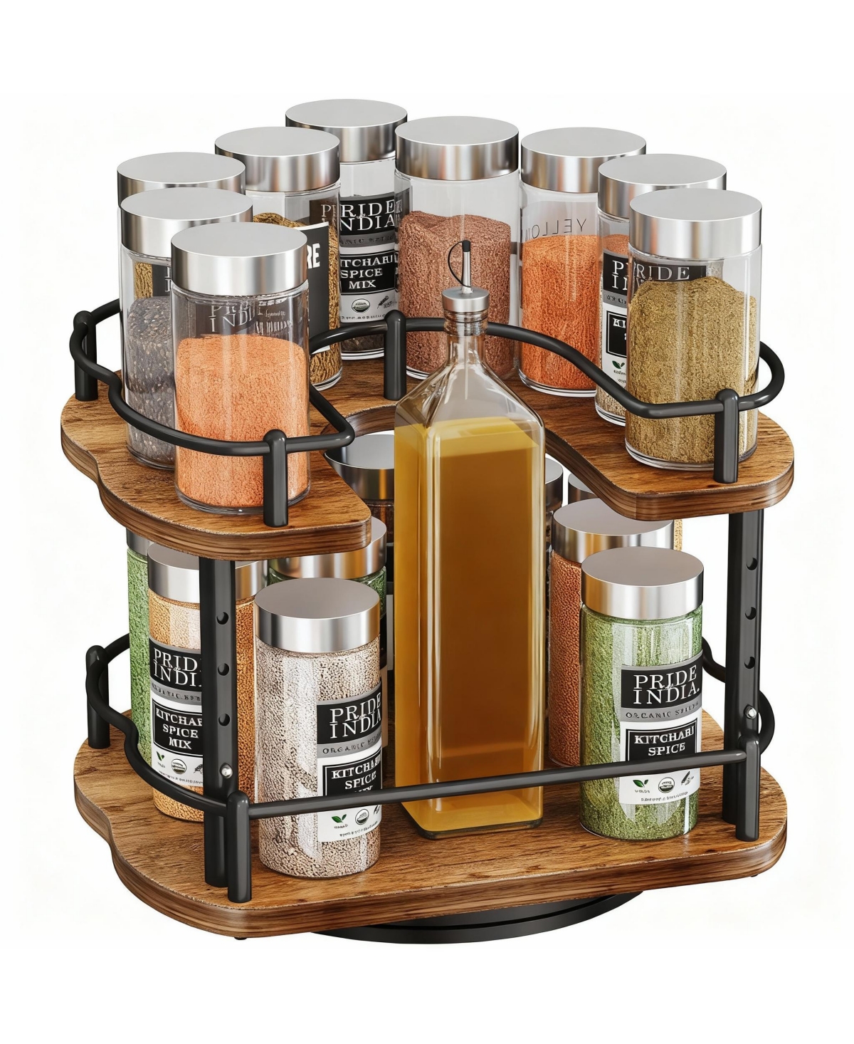 Click here for Yigii Adjustable Spice Rack for Cabinet Sturdy Woo... prices