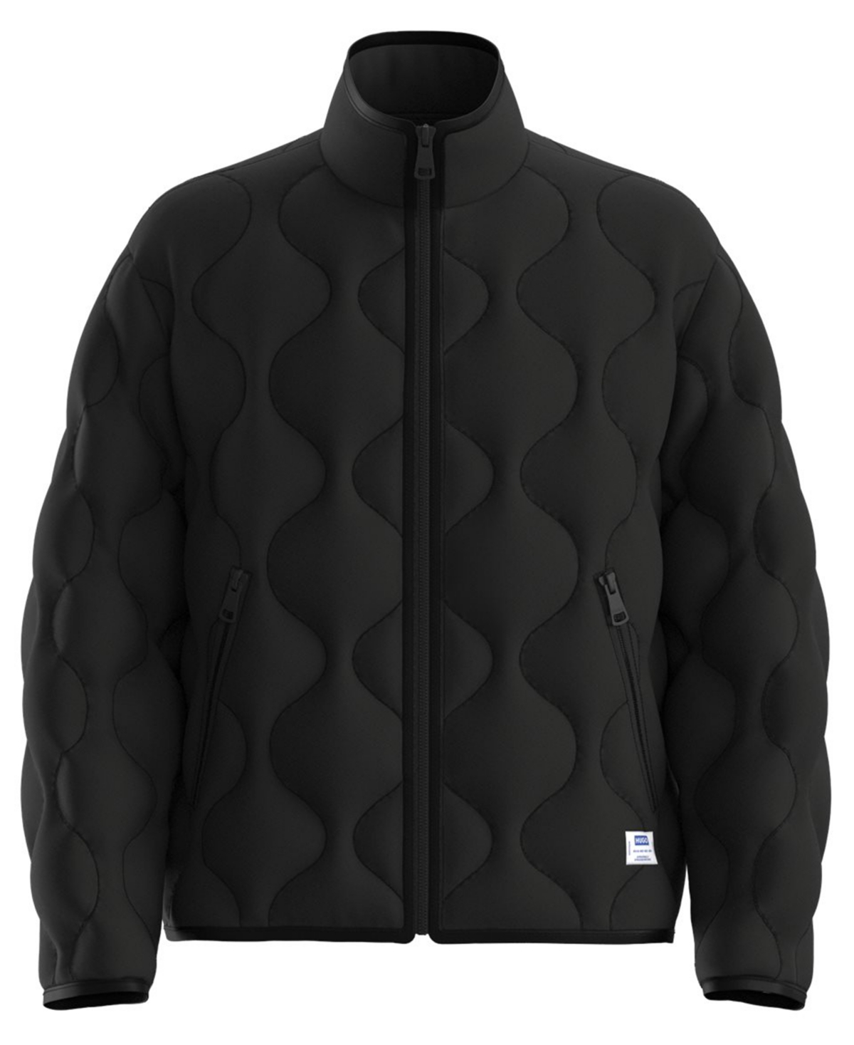Click here for Hugo Boss Mens Quilted Long-Sleeve Jacket - Black prices