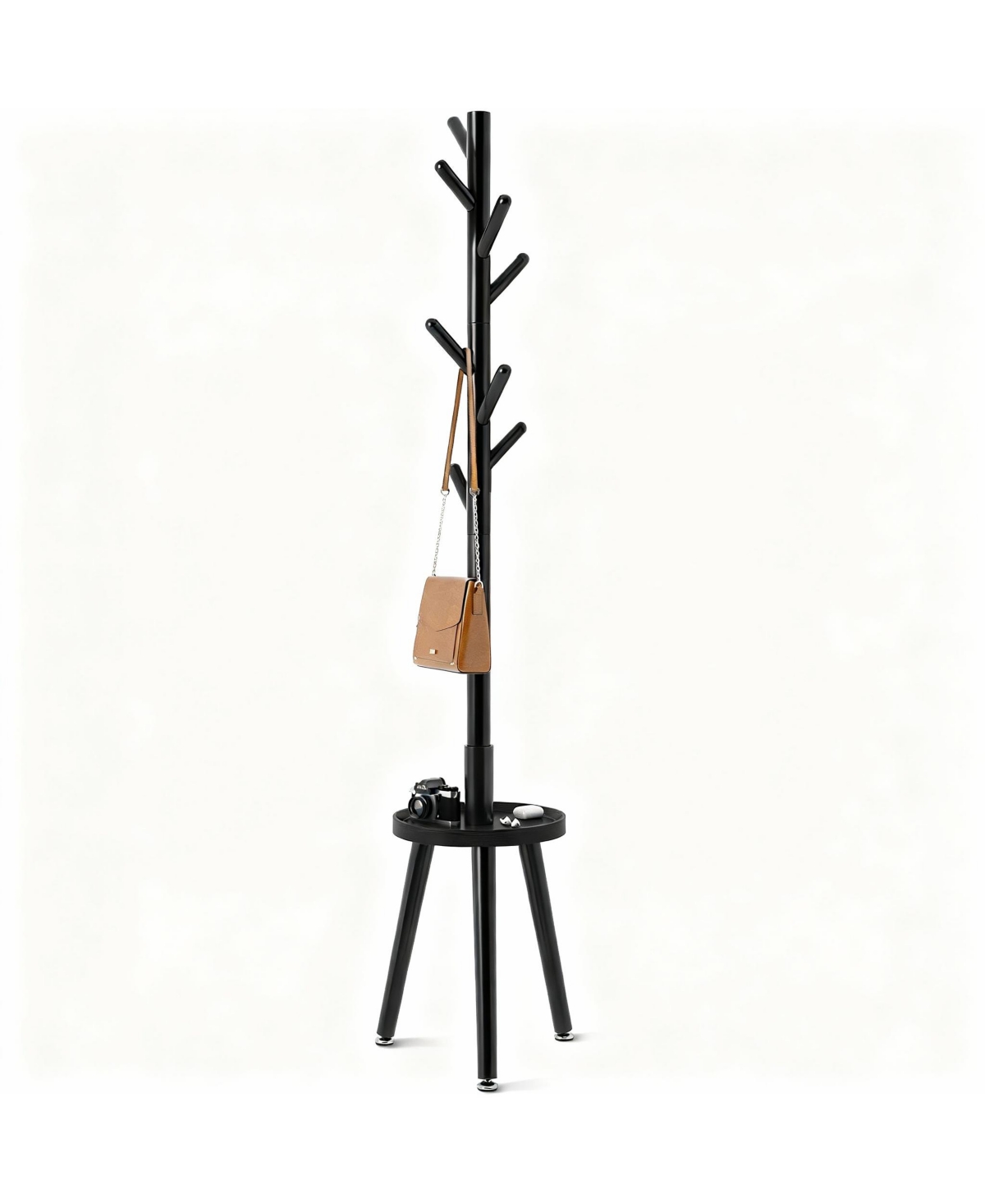 Click here for Yigii Solid Wood Standing Coat Rack with 8 Hooks &... prices