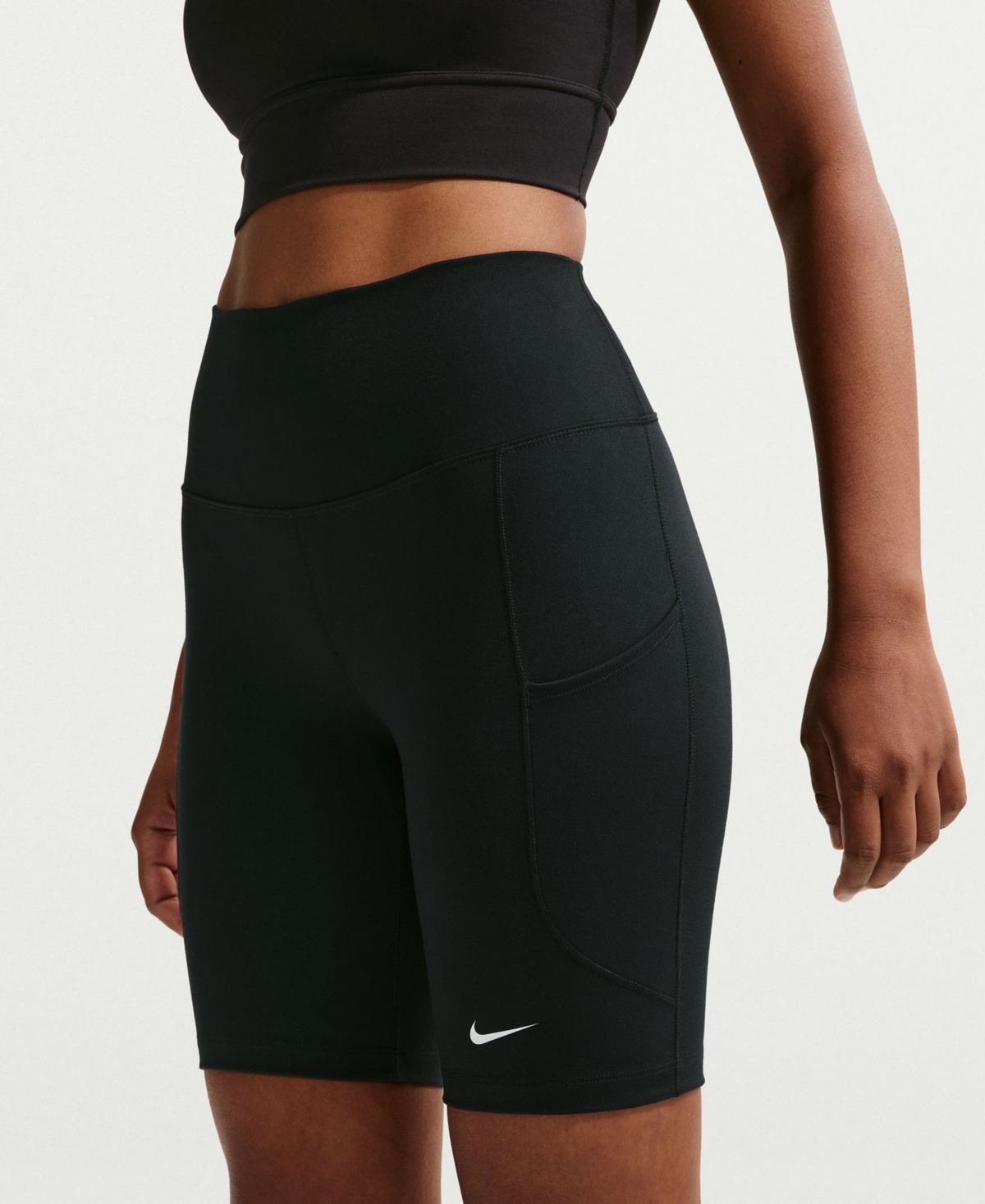 Click here for Nike Womens One High-Waisted Side-Pocket 8 Bike Sh... prices