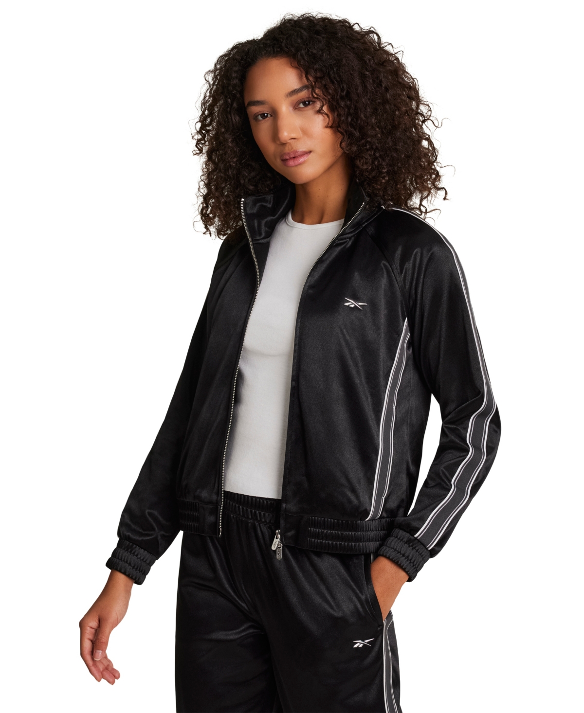 Click here for Reebok Womens Tunnel Regular Fit Jacket - Black prices