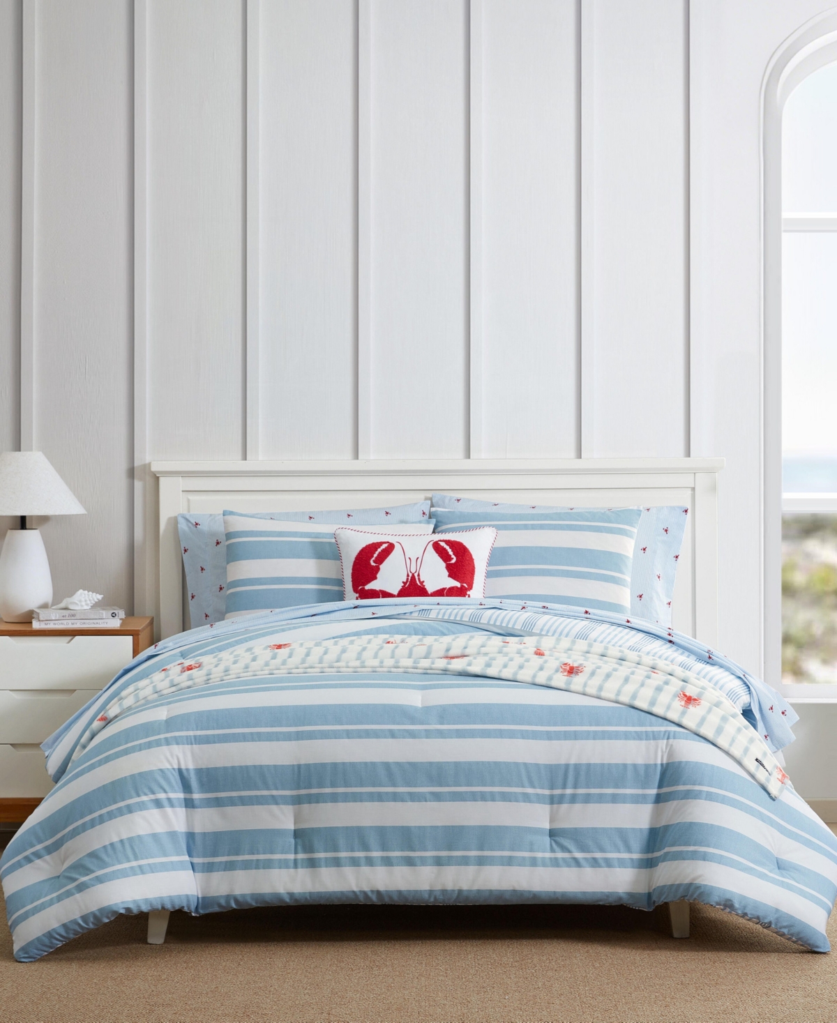 Click here for Nautica Riverside Stripe Cotton Reversible 2-Pc. C... prices