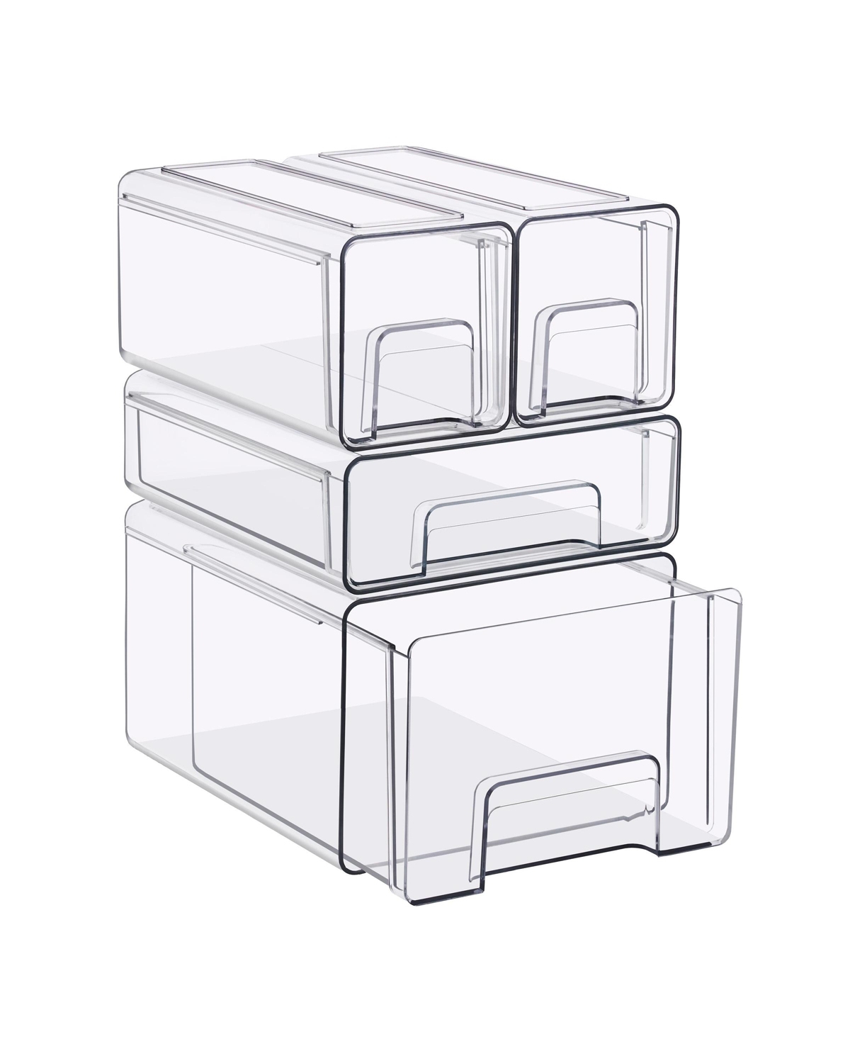 Click here for Sorbus 4 Piece Clear Stackable Storage Drawers Cas... prices