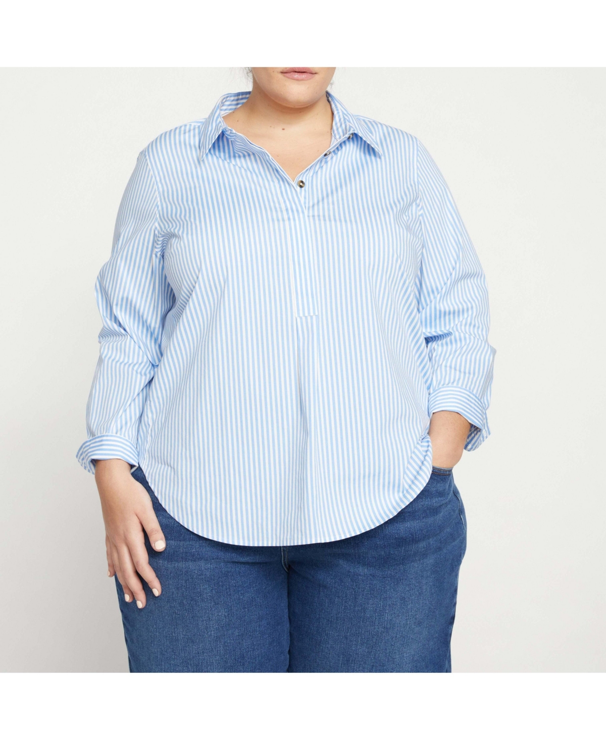 Click here for Universal Standard Plus Size Popover Stretch Popli... prices