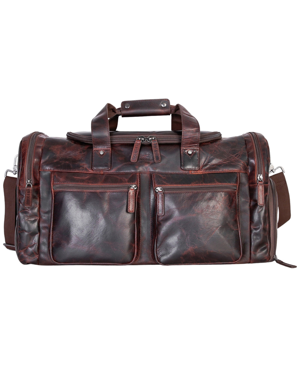 Click here for Mancini Mens Large Duffle Bag - Brown prices