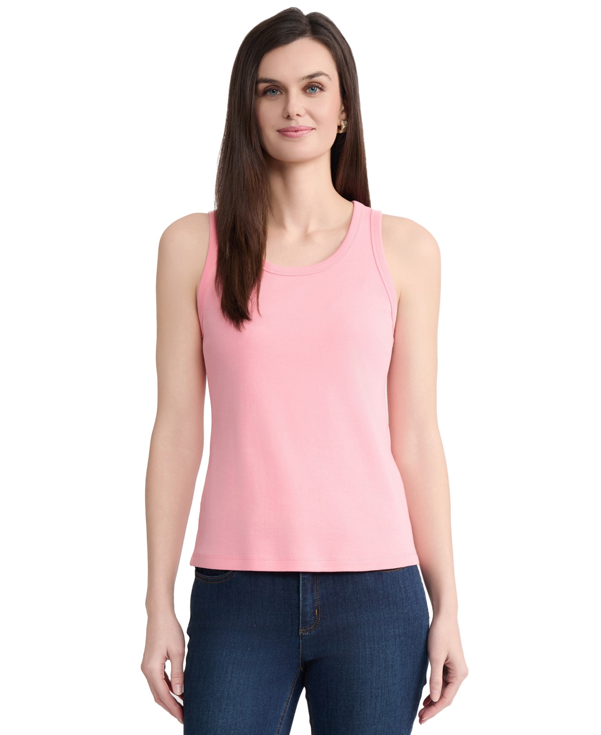 Click here for Jones New York Womens Round Neck Tank Top - Coral... prices
