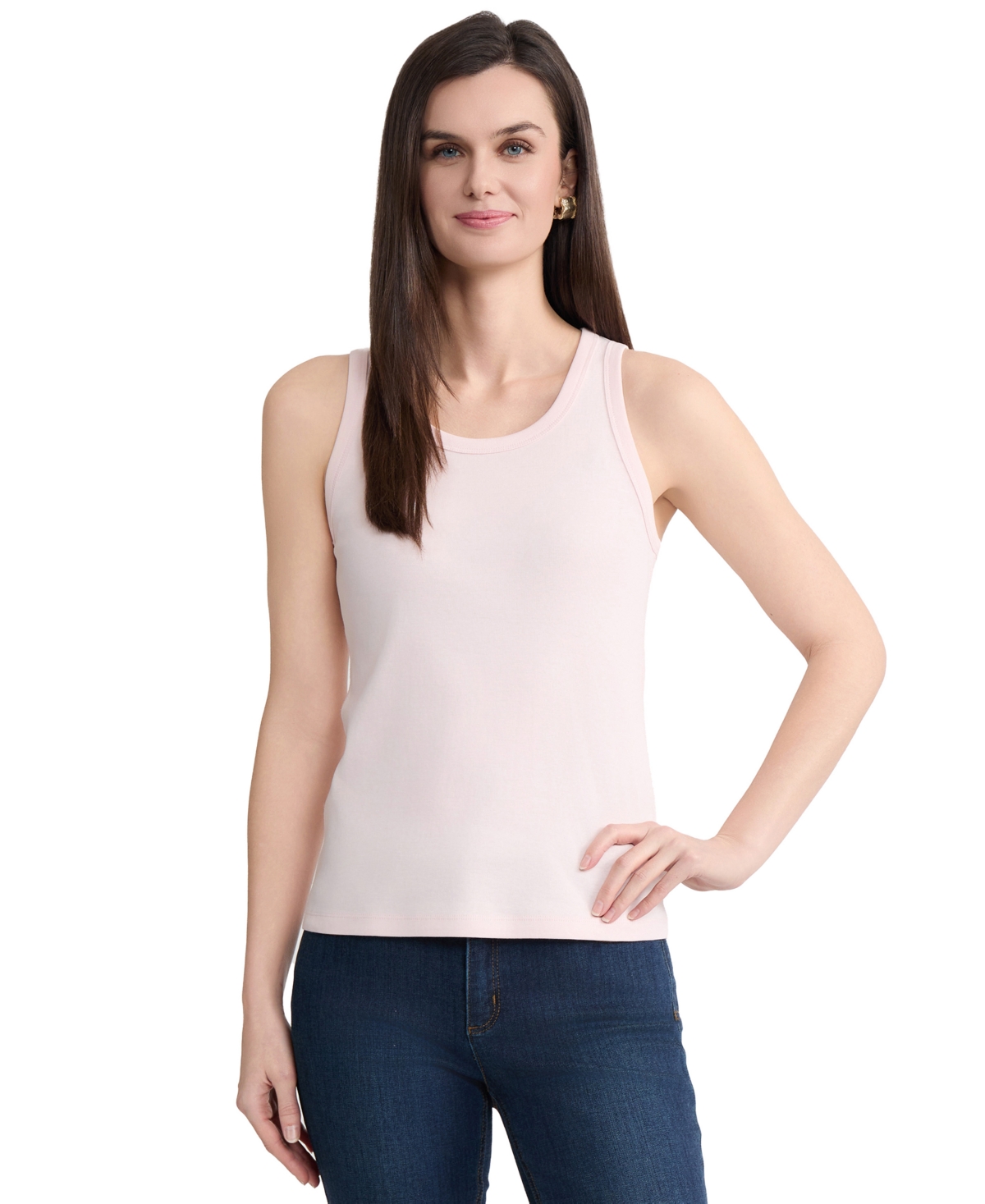 Click here for Jones New York Womens Round Neck Tank Top - Petal... prices