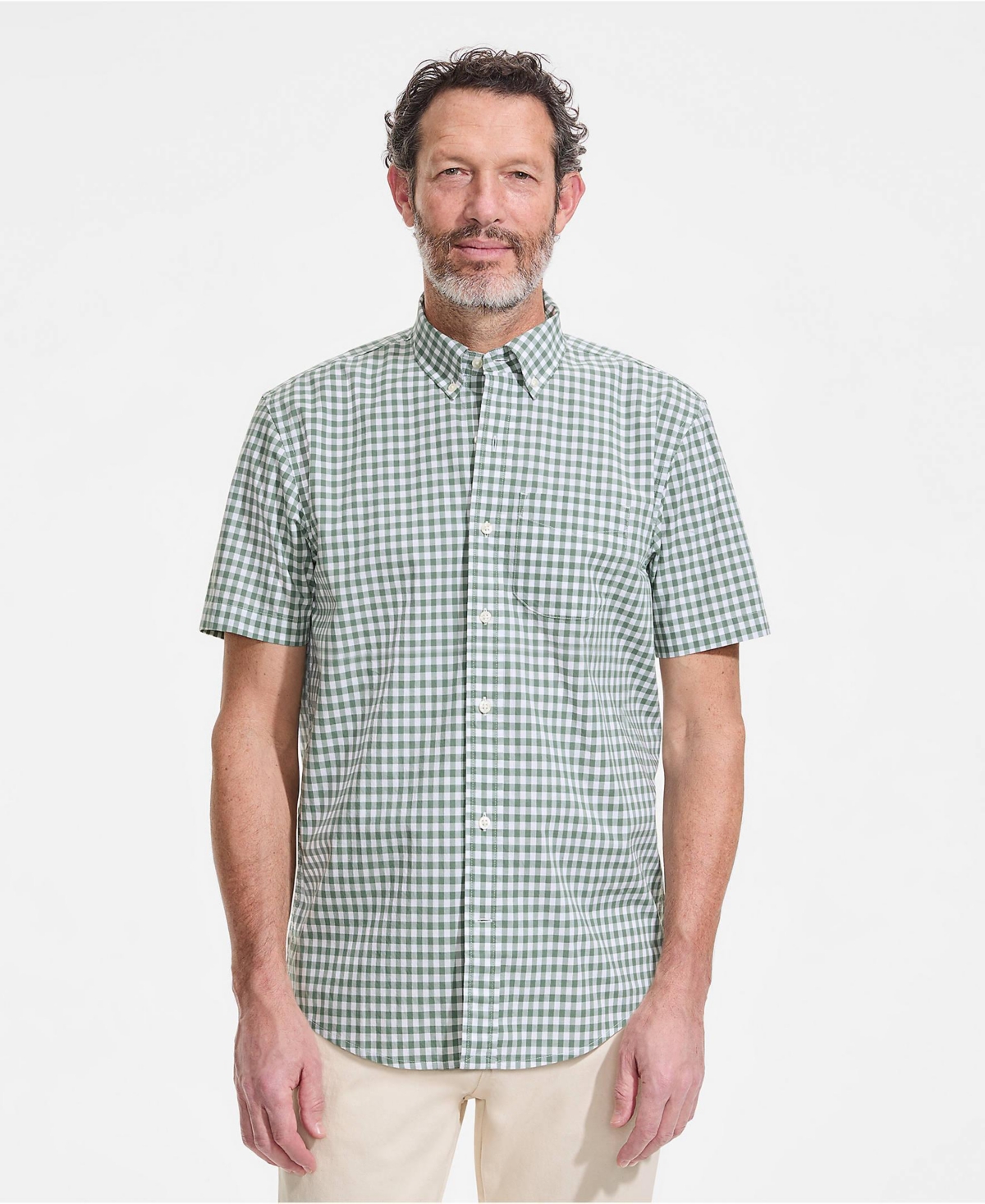 Click here for Lands End Mens Short Sleeve Poplin Shirt - Eucalyp... prices