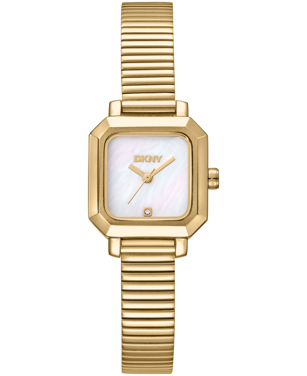 Click here for Dkny Womens White Mop Dial Gold-Tone Stainless Ste... prices