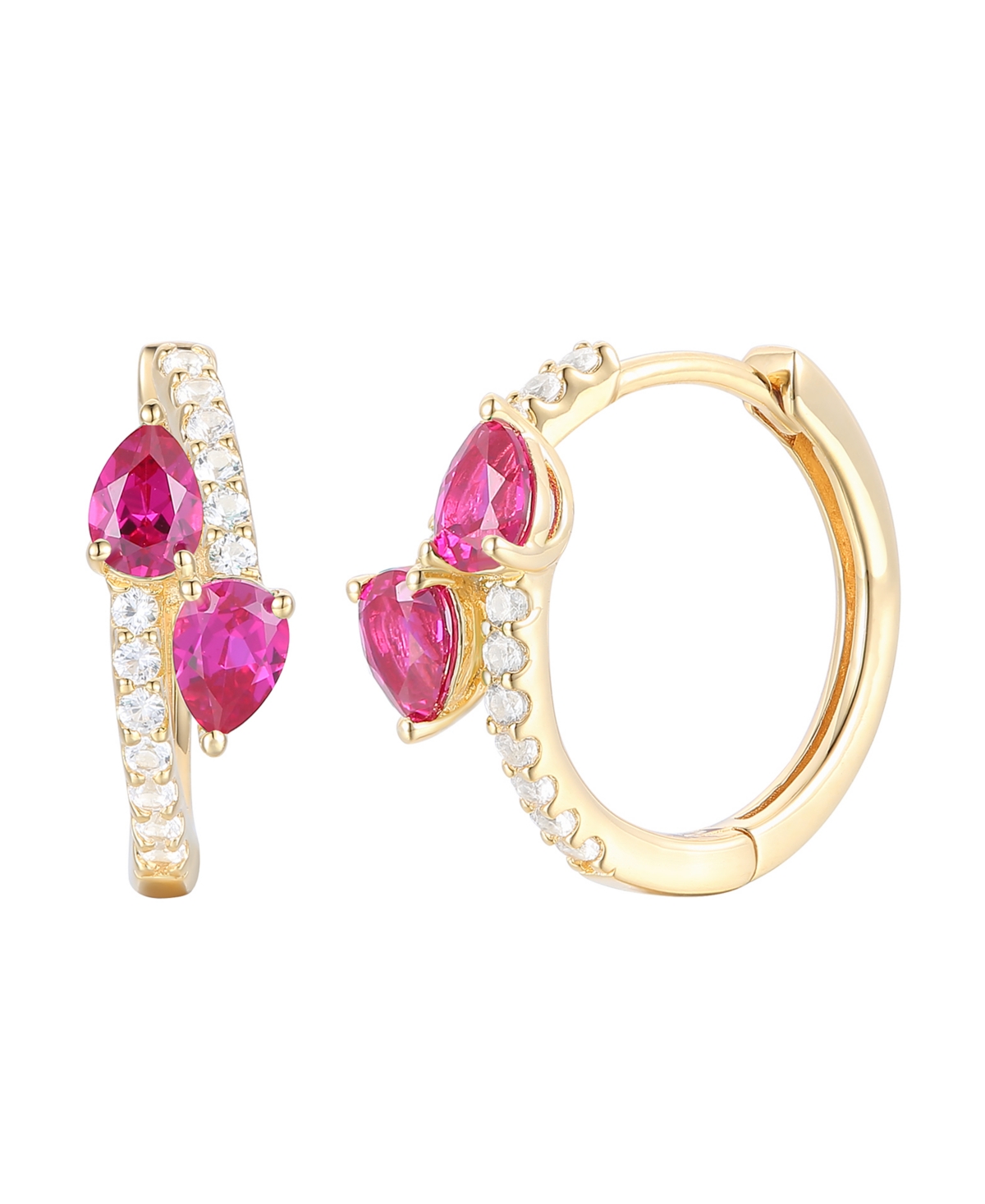 Click here for Macys Multi Gemstone Earrings in 14k Gold Over Ste... prices