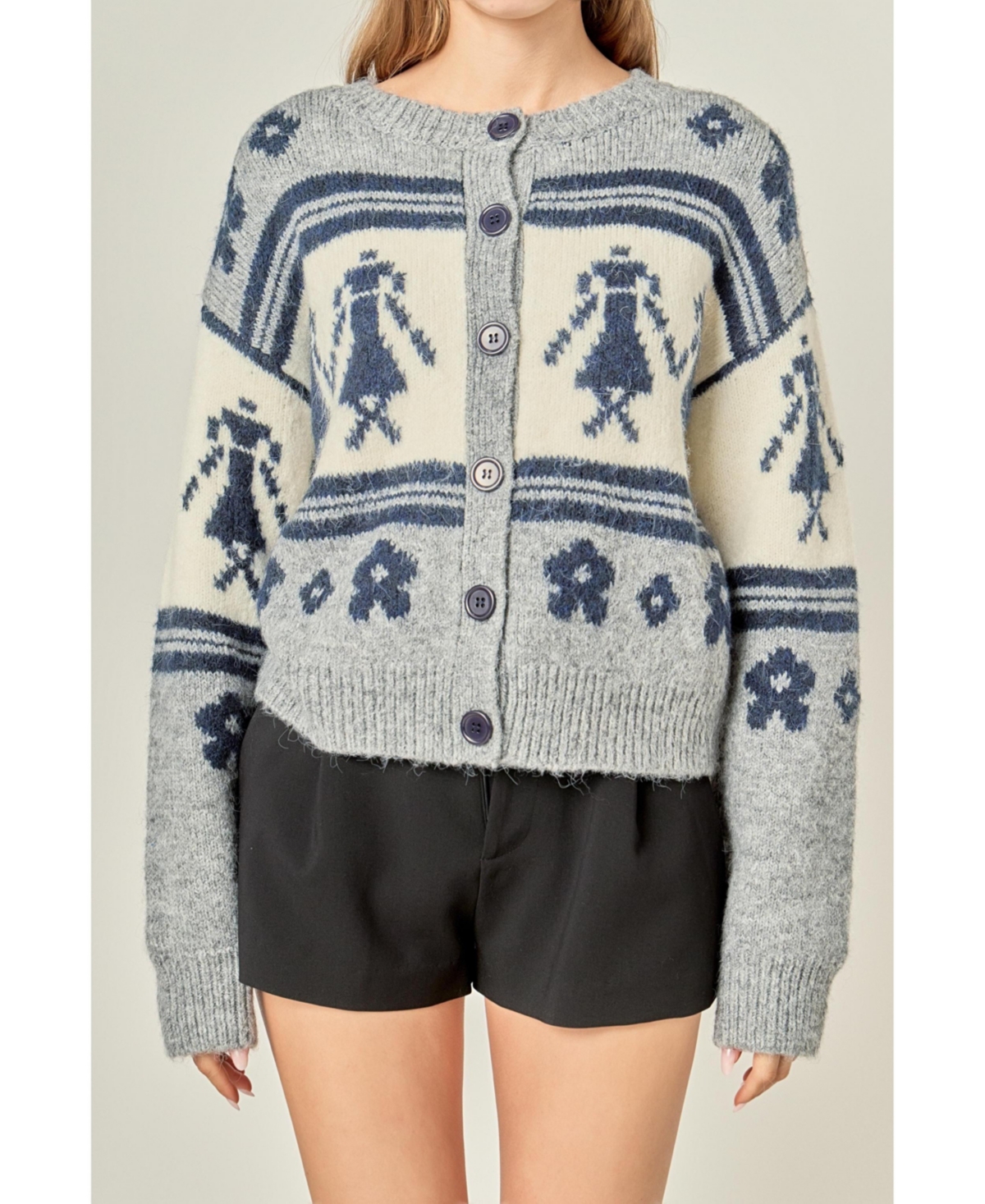 Click here for English Factory Womens Folk Motif Knit Cardigan -... prices