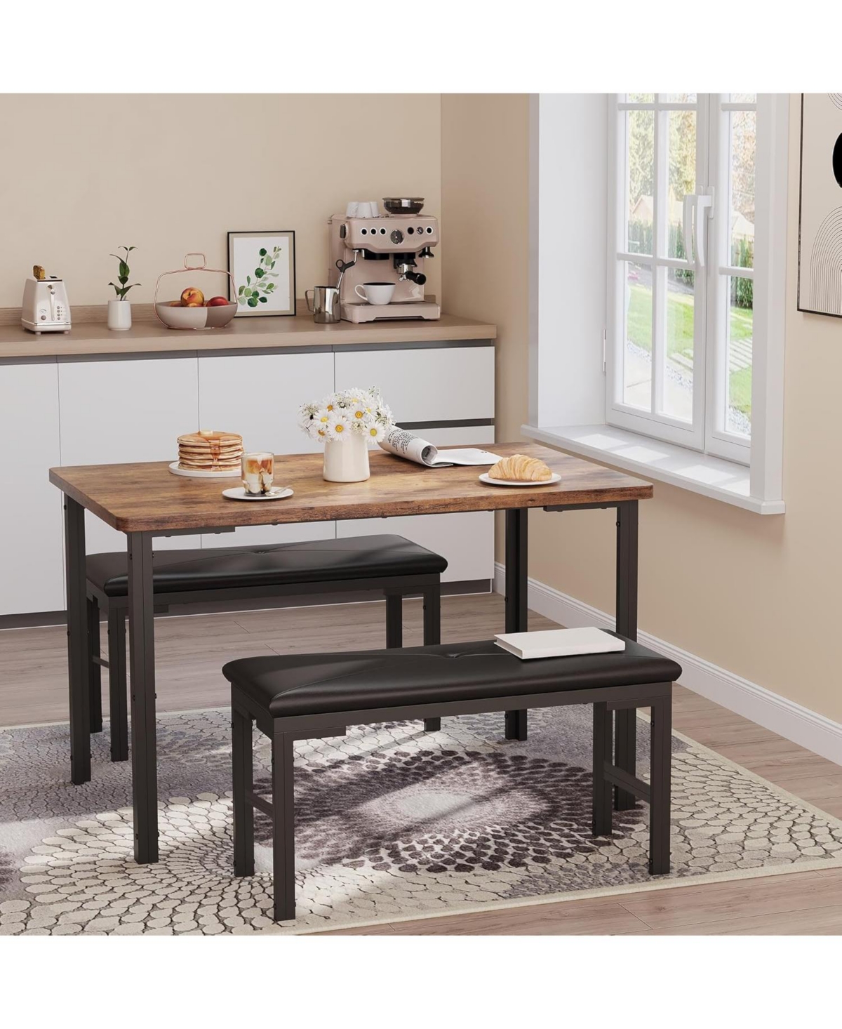 Click here for gaomon Dining Table Set for 4  3Pcs Kitchen Table... prices