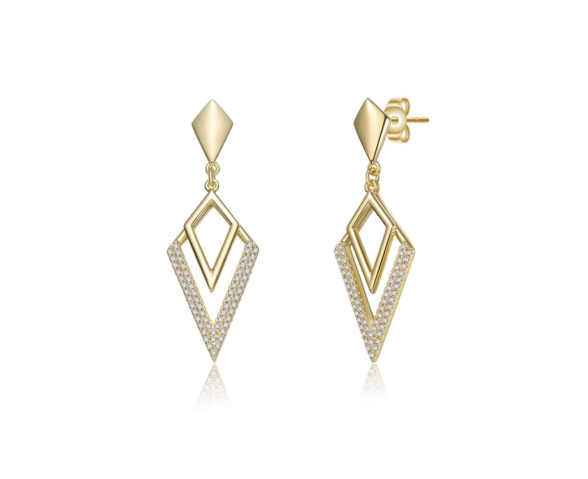Click here for Rachel Glauber Cubic Zirconia Geometric Drop Earri... prices