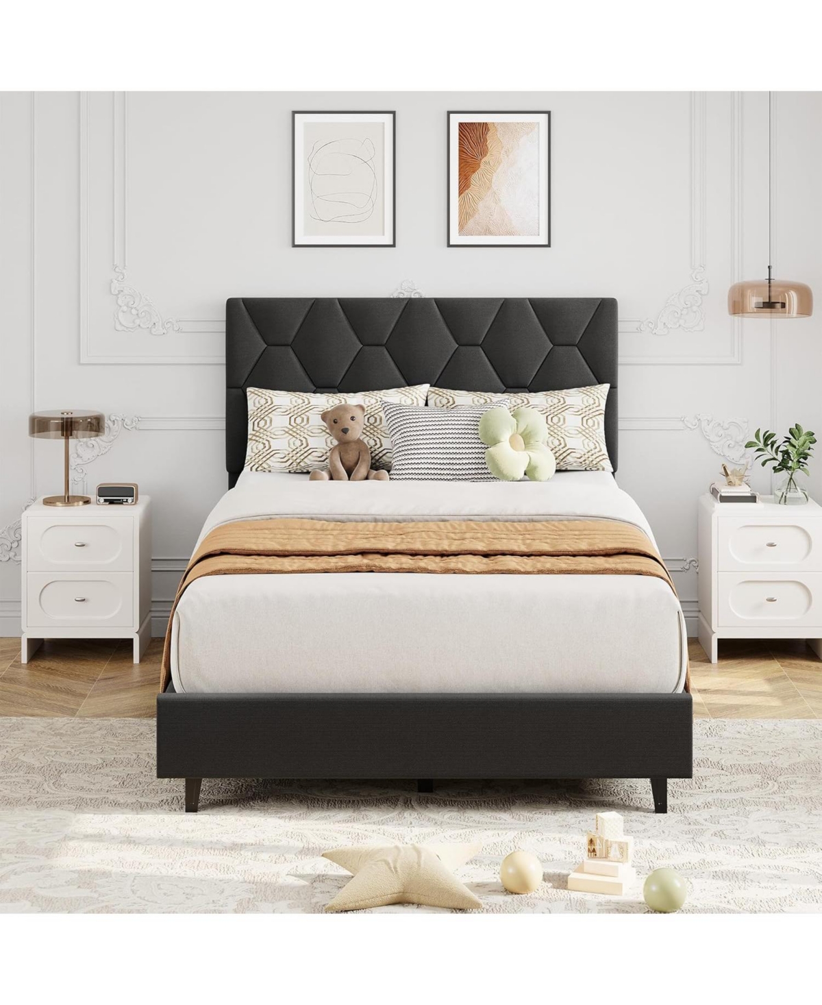 Click here for gaomon Twin Xl Bed Frame with Upholstered Headboar... prices