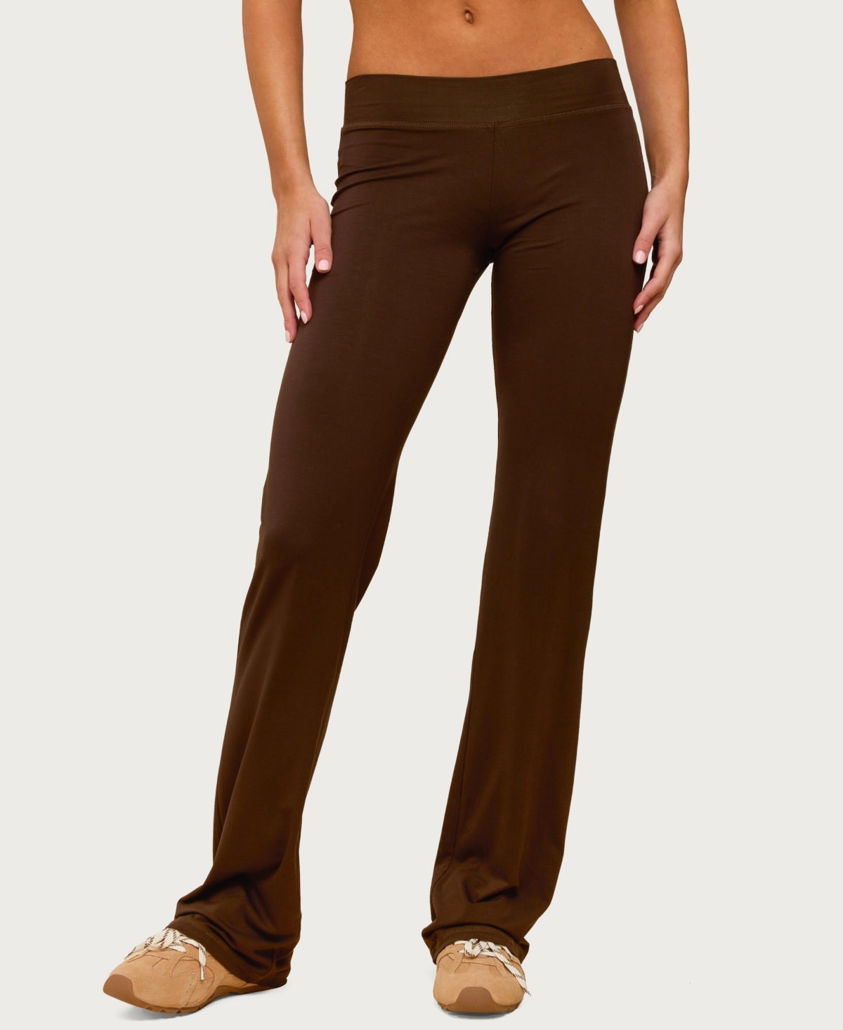 Click here for Edikted Womens Callan Flared Pants - Brown prices