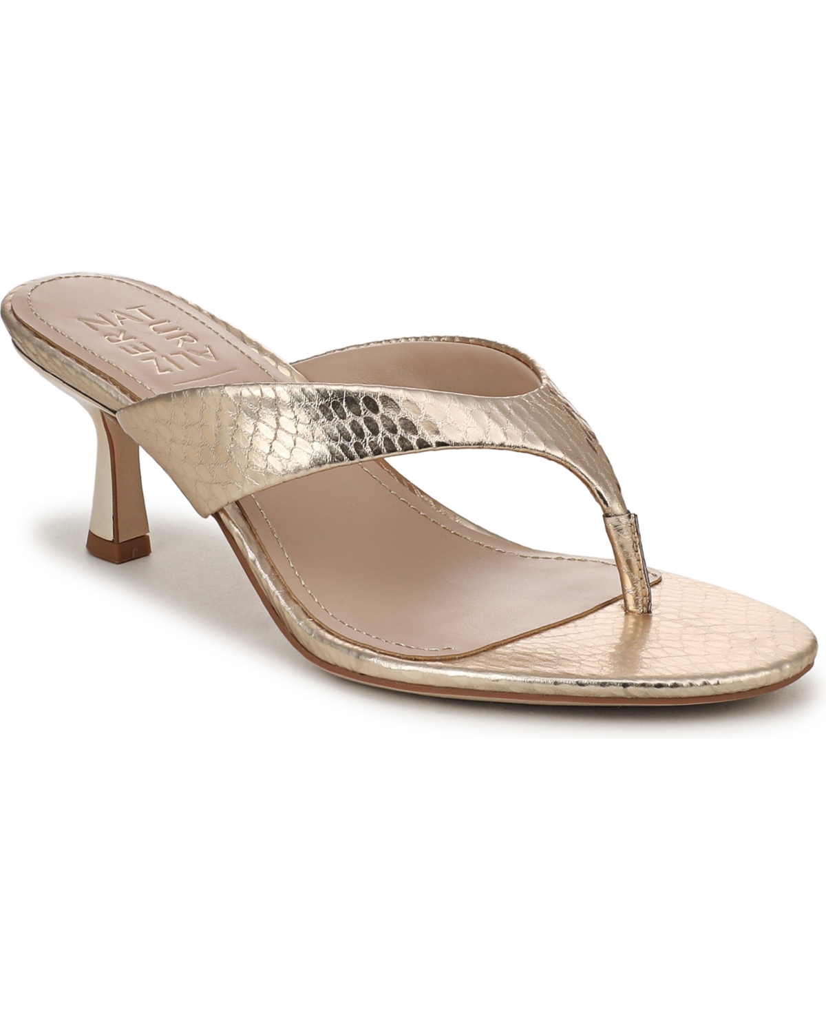 Click here for Naturalizer Womens Tressa Thong Sandals - Gold Sna... prices