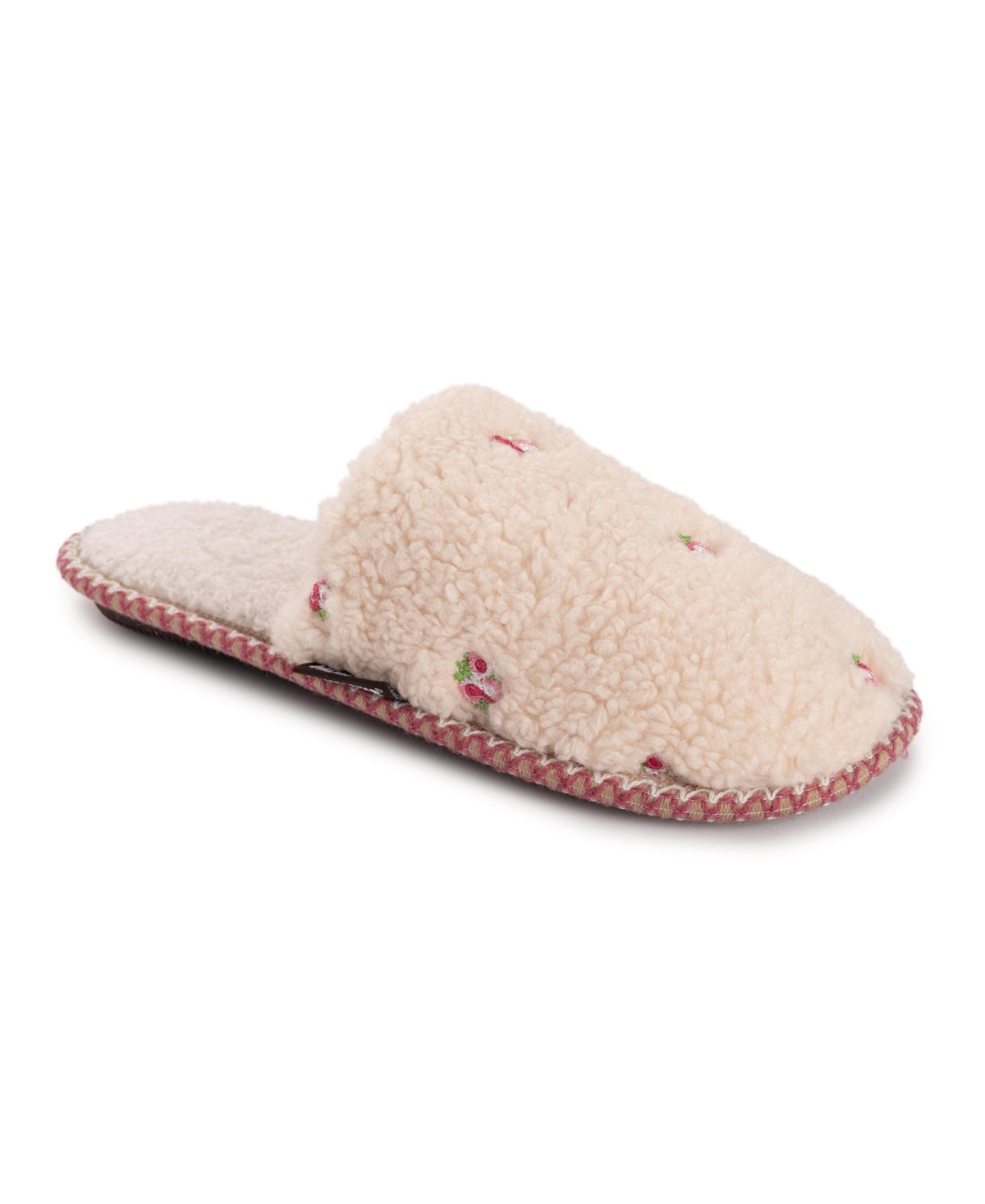 Click here for Muk Luks Womens Novelty Punch Needle Scuff - Cream... prices