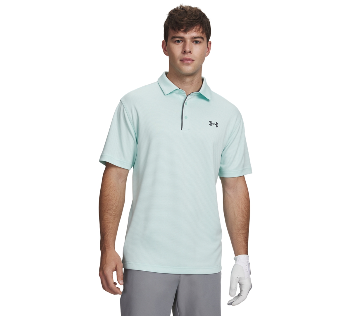 Under Armour Mens Tech Polo T-Shirt - Refresh Mint/Pitch Gray