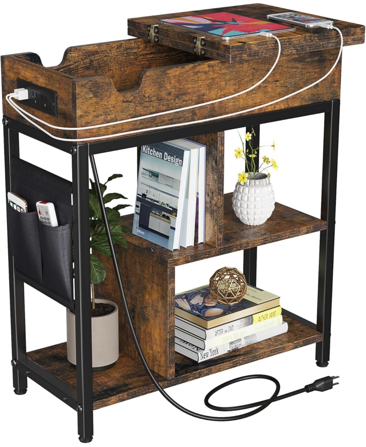 Click here for gaomon End Table with Charging Station  Flip Top S... prices